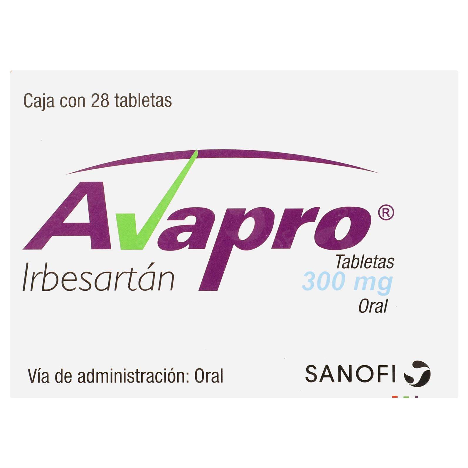 Avapro 300Mg Con 28 Tabletas (Irbesartan)