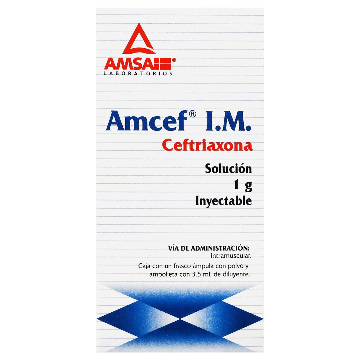 Amcef Im 1G Ampulas (Ceftriaxona) — WeCare Pharma