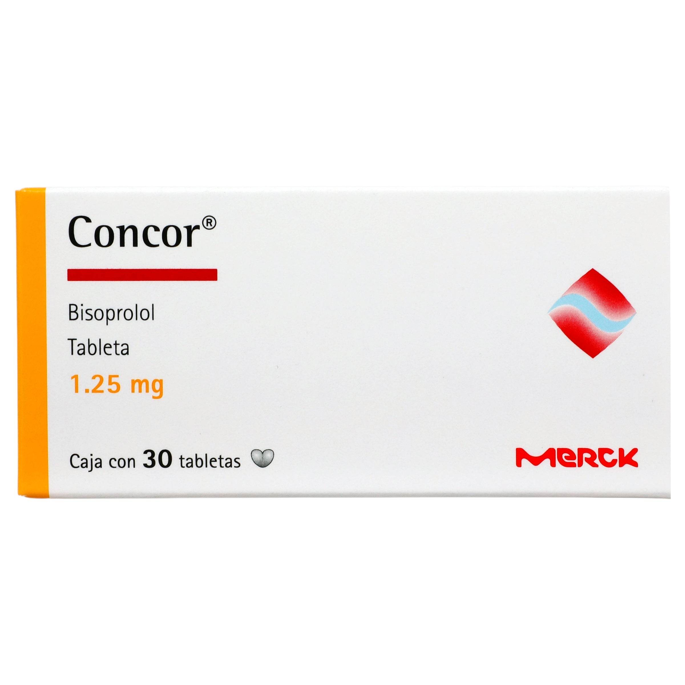 Concor 1.25Mg Con 30 Tabletas (Bisoprolol)