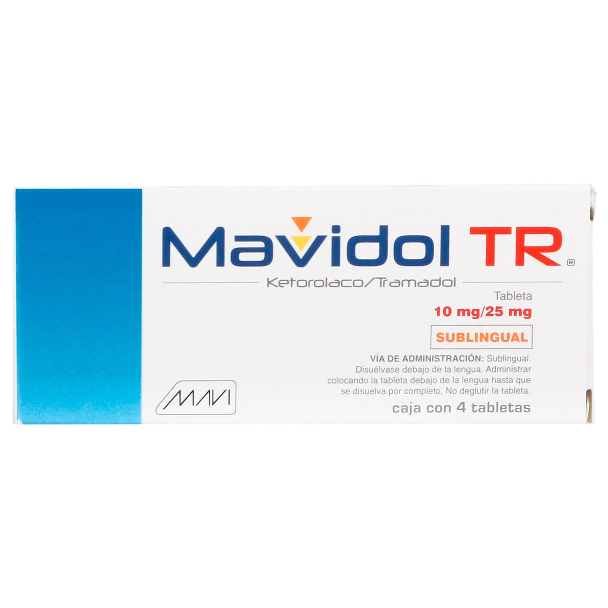 Mavidol Tr Sl 10/25Mg Con 4 Tabletas (Ketorolaco/Tramadol) — WeCare Pharma