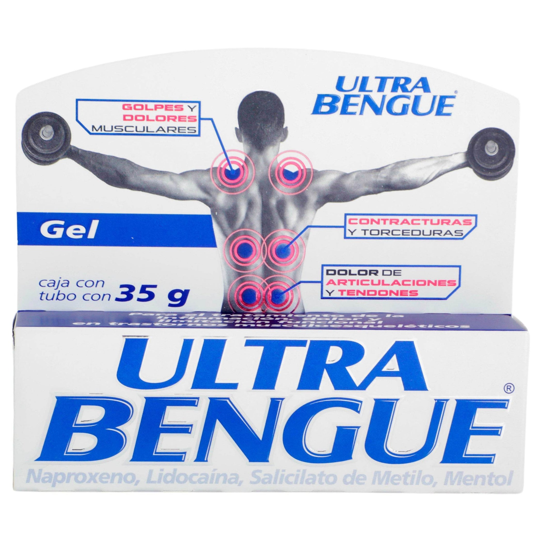 Ultra Bengue Azul Gel 35G (Naproxeno/Lidocaina/Salicilato De Metilo/Me ...