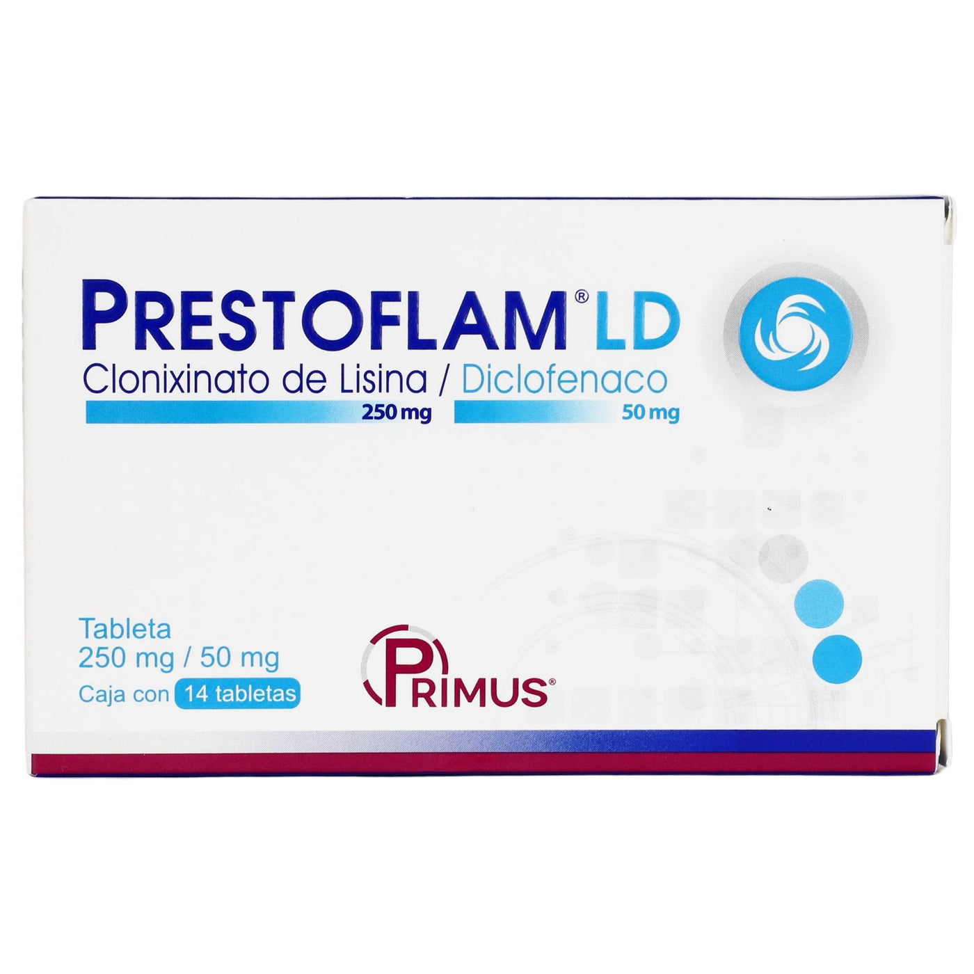 Prestoflam Ld 250Mg/50Mg Con 14 Tabletas (Clonixinato De Lisina/Diclof ...