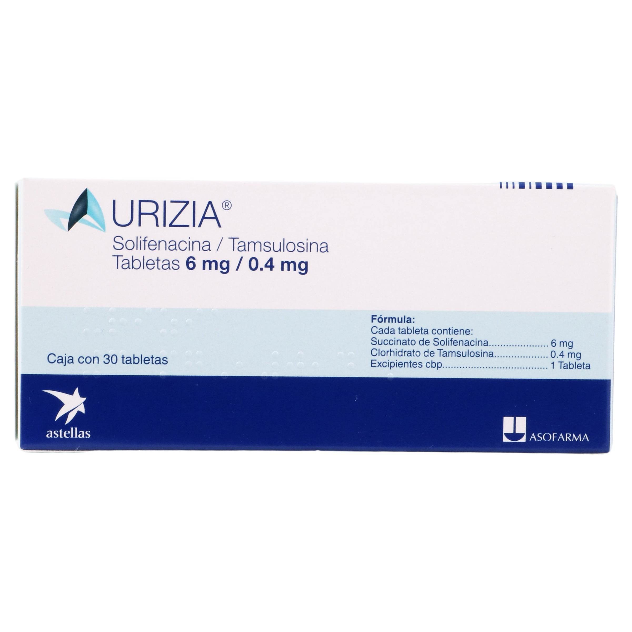 Urizia 6Mg/0.4Mg Con 30 Tabletas (Solifenacina/Tamsulosina) — WeCare Pharma