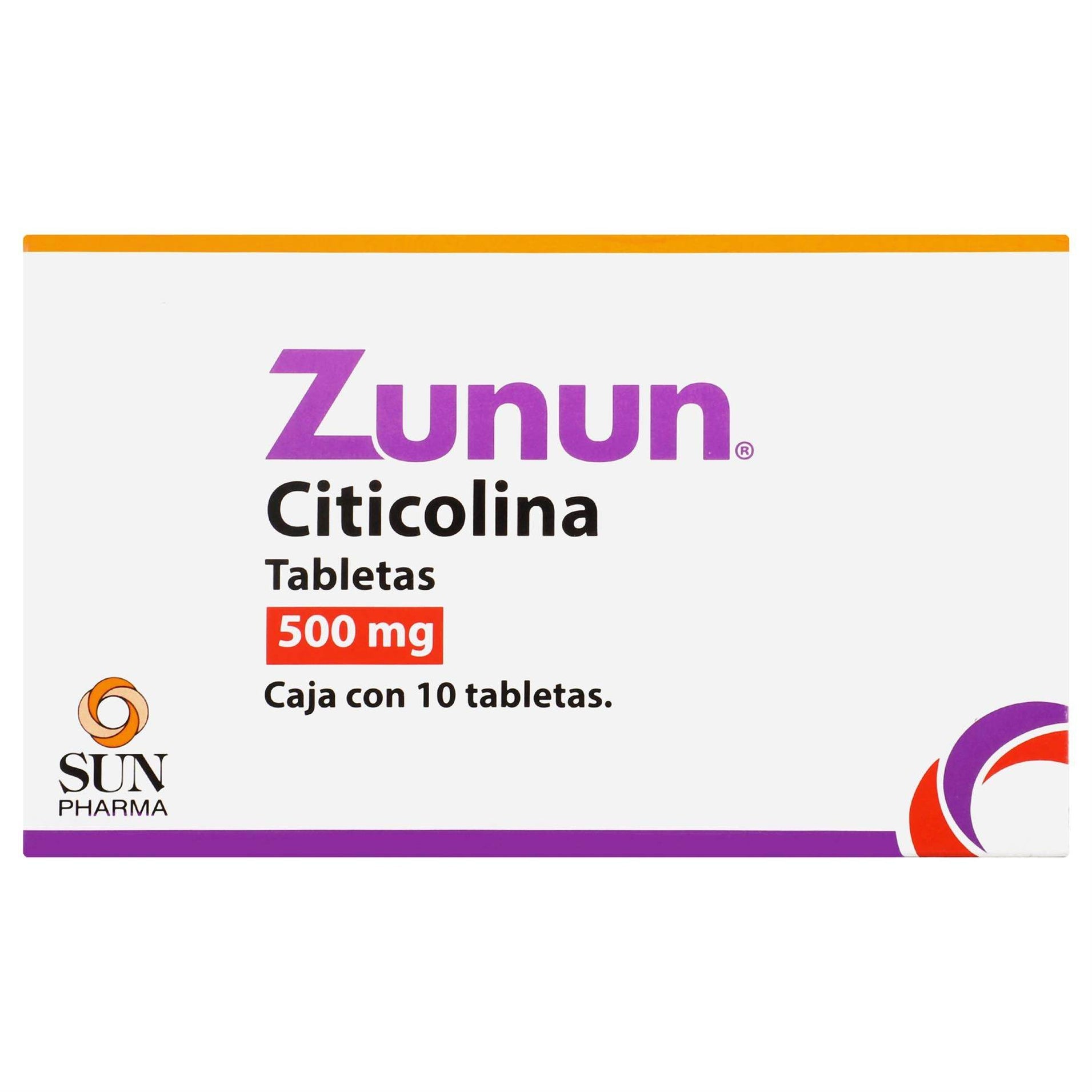 Zunun 500Mg Con 10 Tabletas (Citicolina) — WeCare Pharma