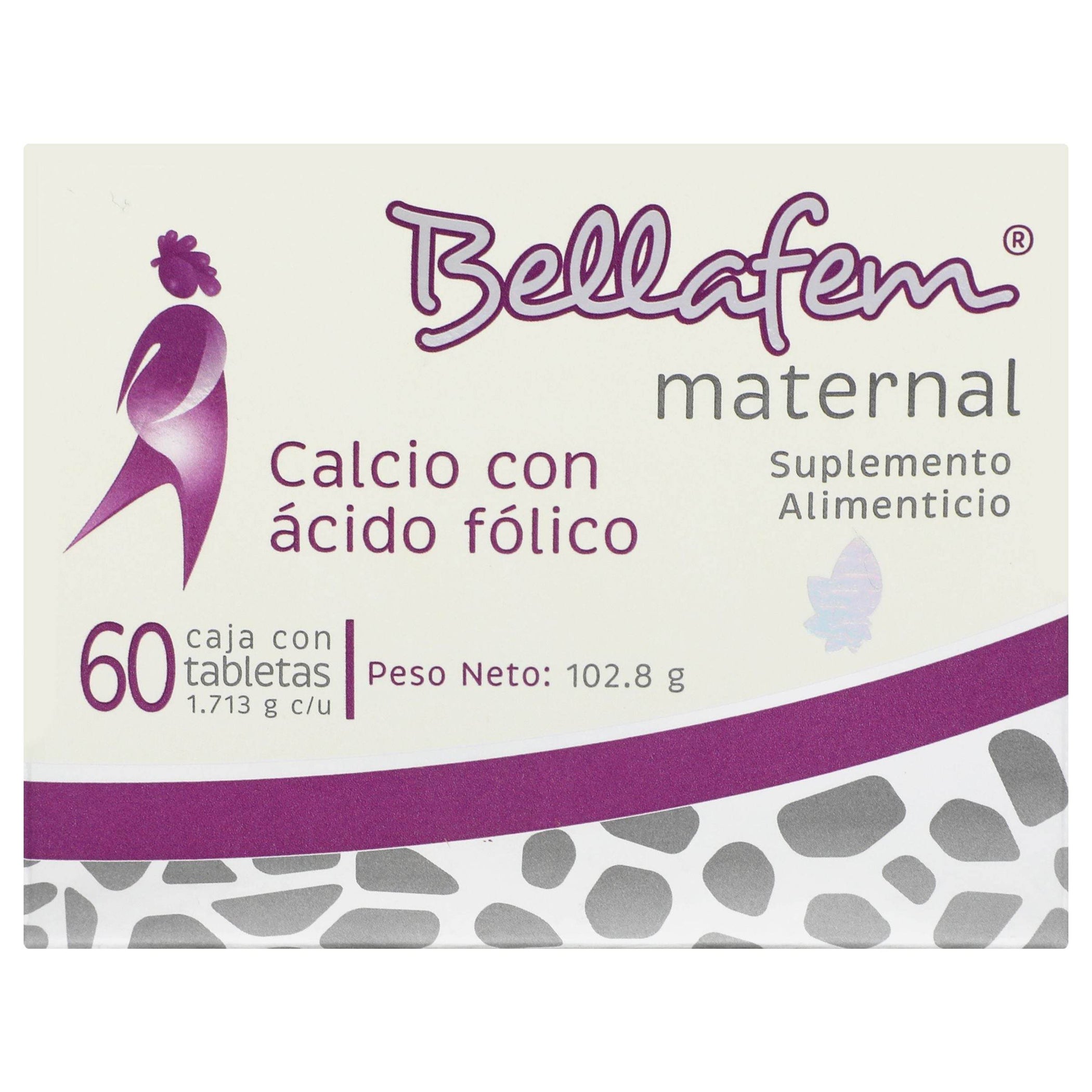 Bellafem Maternal 102.8G Con 60 Tabletas (Suplemento Alimenticio ...