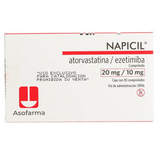 Napicil 20Mg/10Mg Con 30 Comprimidos (Atorvastatina/Ezetimiba) — WeCare ...