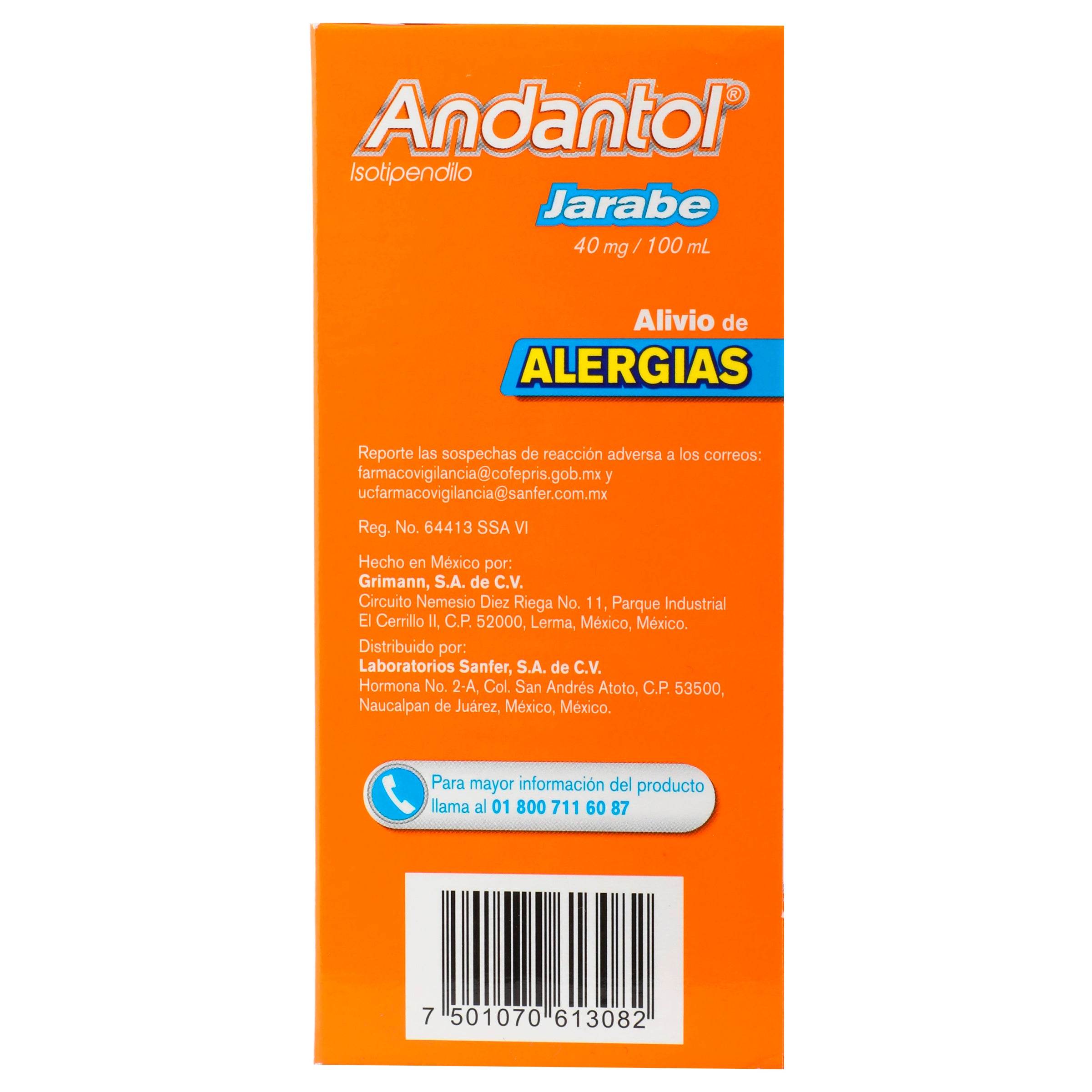 Andantol Jarabe 40Mg/100Ml 115Ml (Isotipendilo) — WeCare Pharma
