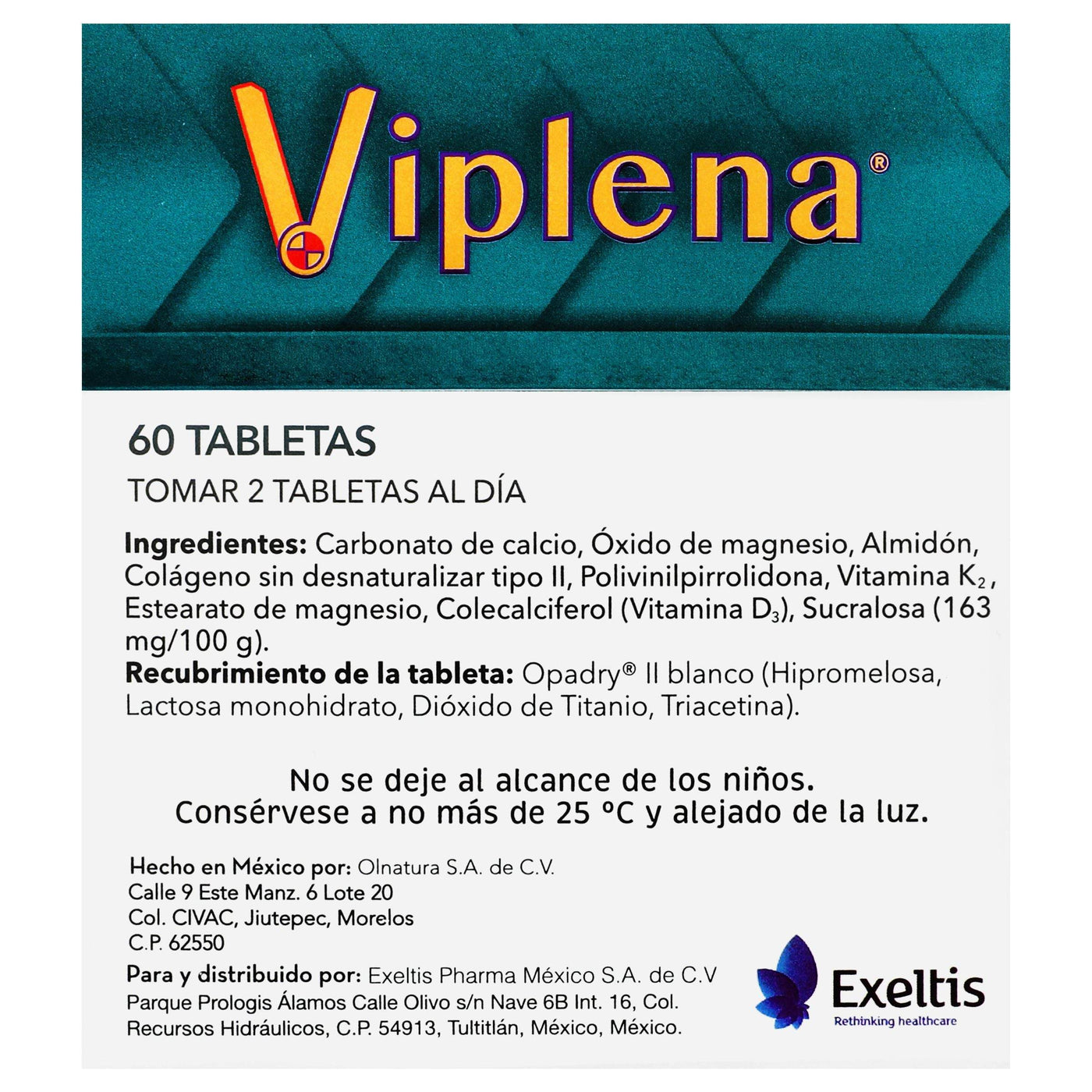 Viplena 73G Con 60 Tabletas (Colageno Ii/Vitaminas/Minerales) — WeCare ...