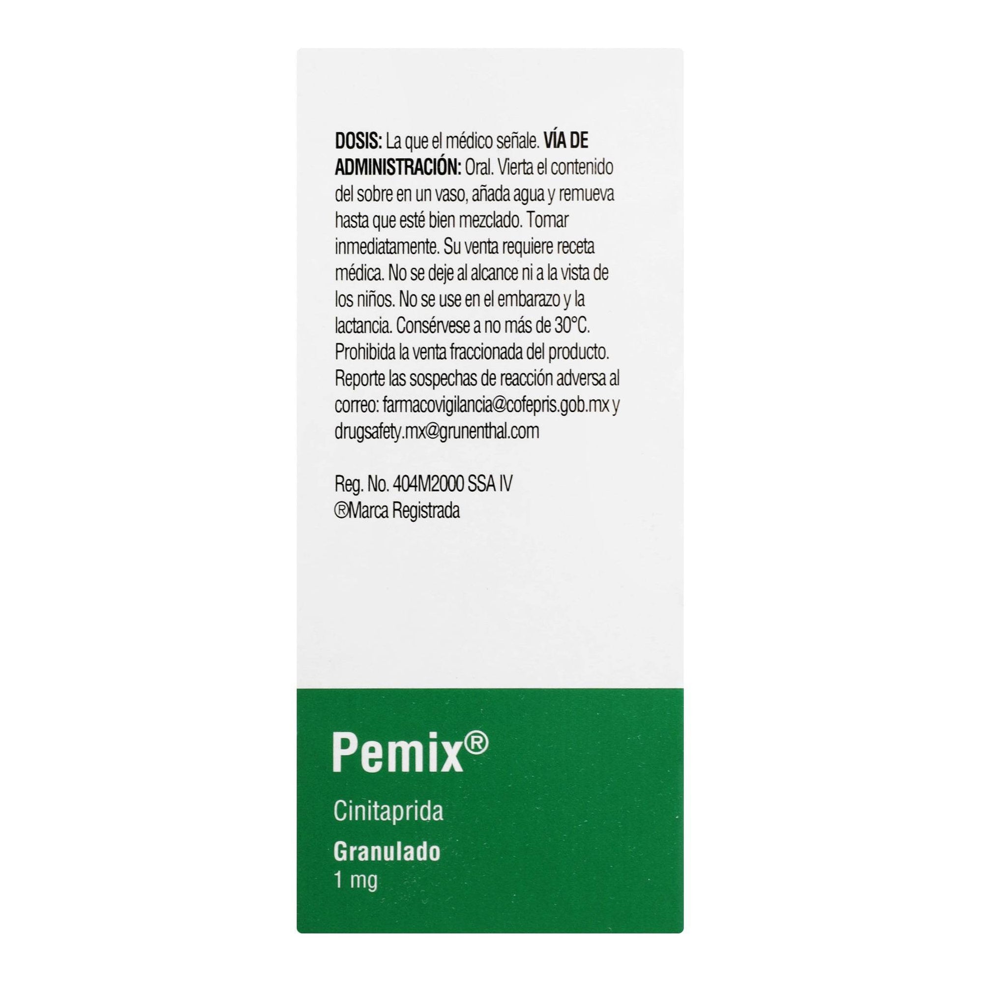 Pemix (Cinitaprida) Sob Granulado 1Mg Con 30 — WeCare Pharma