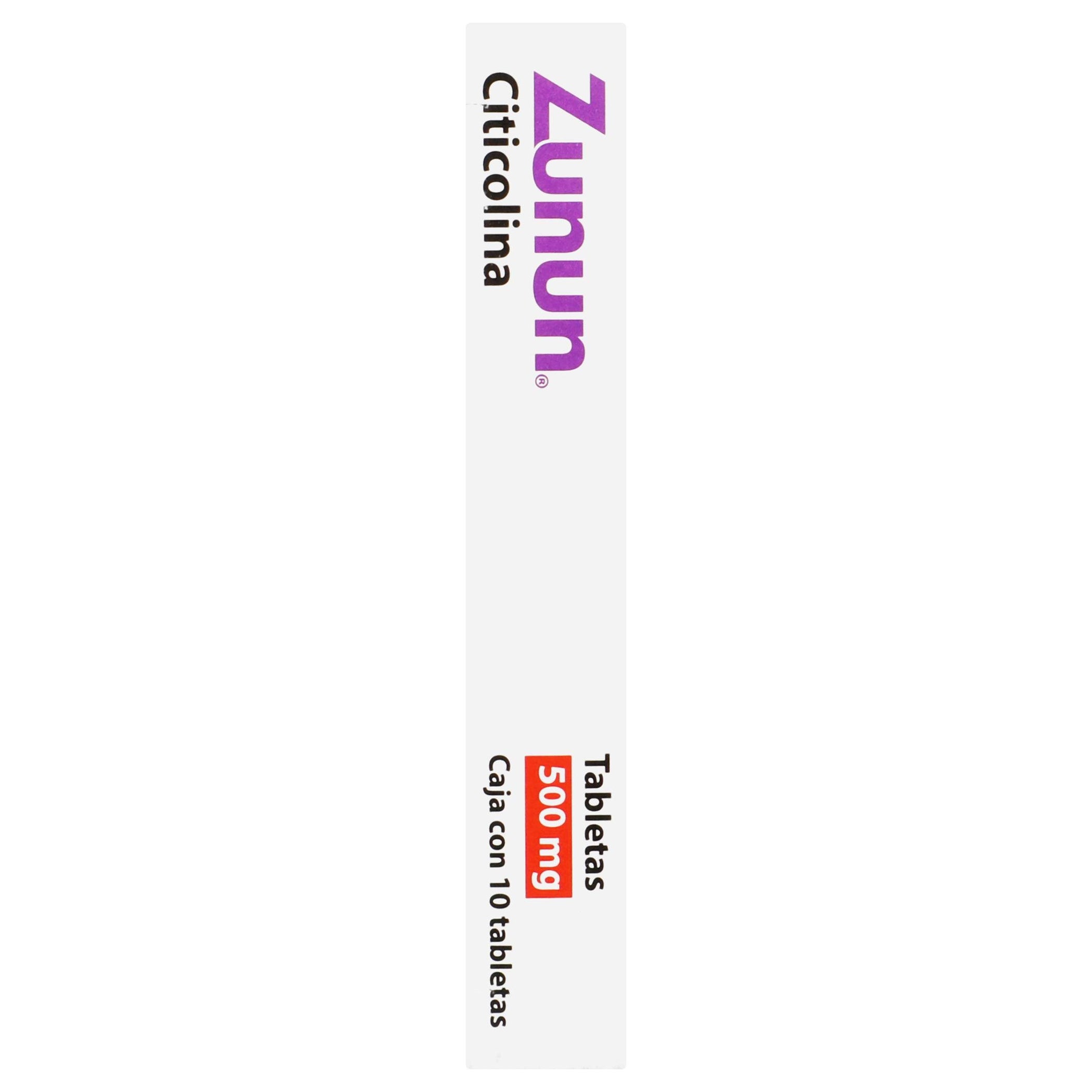 Zunun 500Mg Con 10 Tabletas (Citicolina) — WeCare Pharma