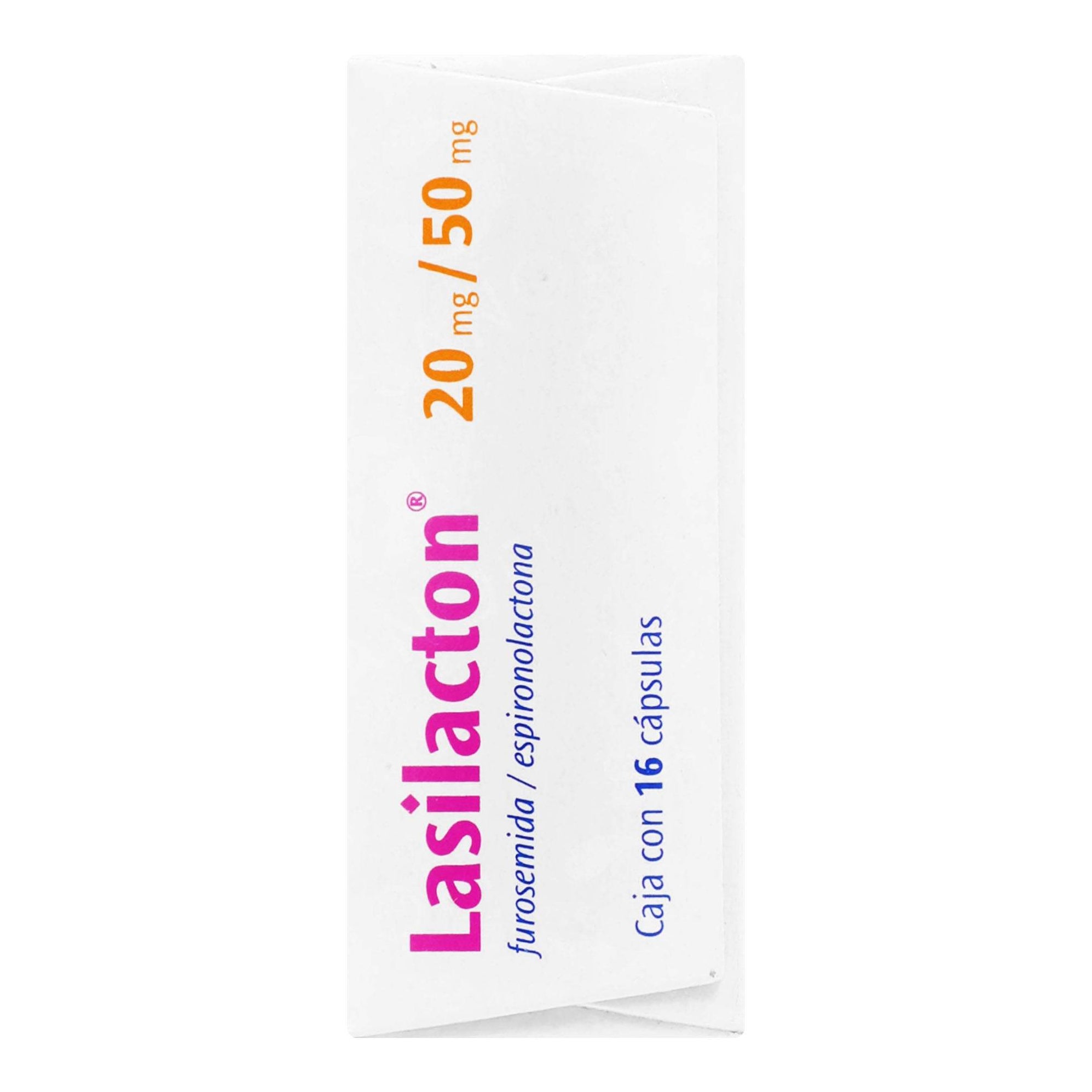 Lasilacton 20Mg/50Mg Con 16 Tabletas (Furosemida/Espironolactona ...