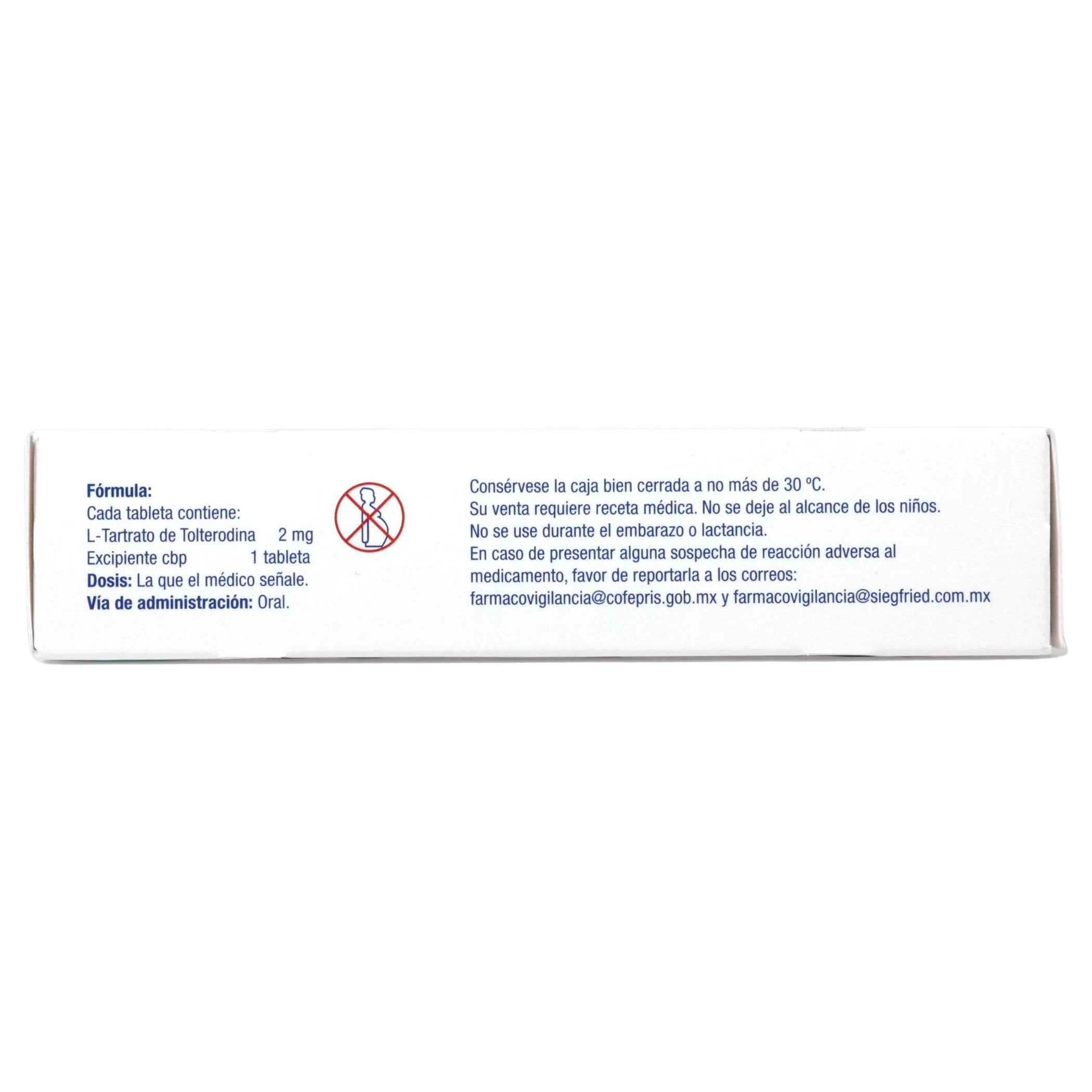Urotrol 2Mg Con 28 Tabletas (Tolterodina) — WeCare Pharma