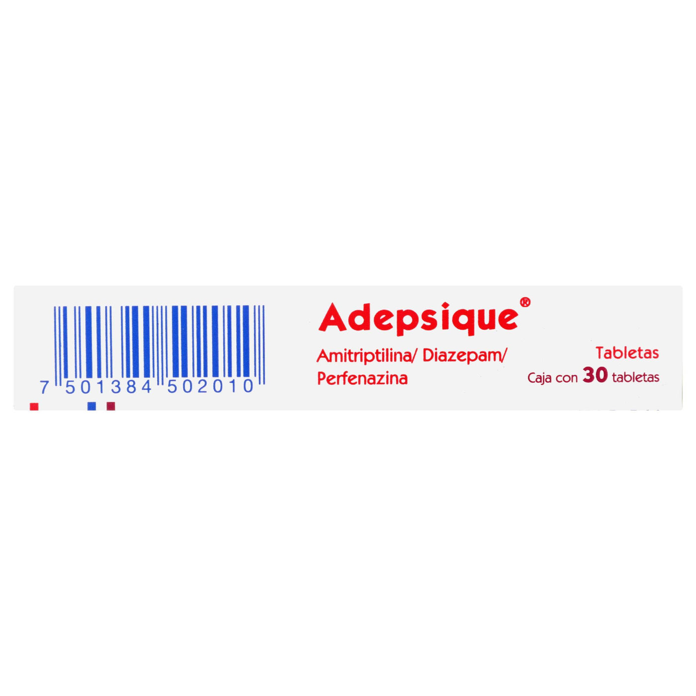 Adepsique (Amitriptilina/Diazepam/Perfenazina) Tabletas 10Mg/3Mg/2Mg C ...
