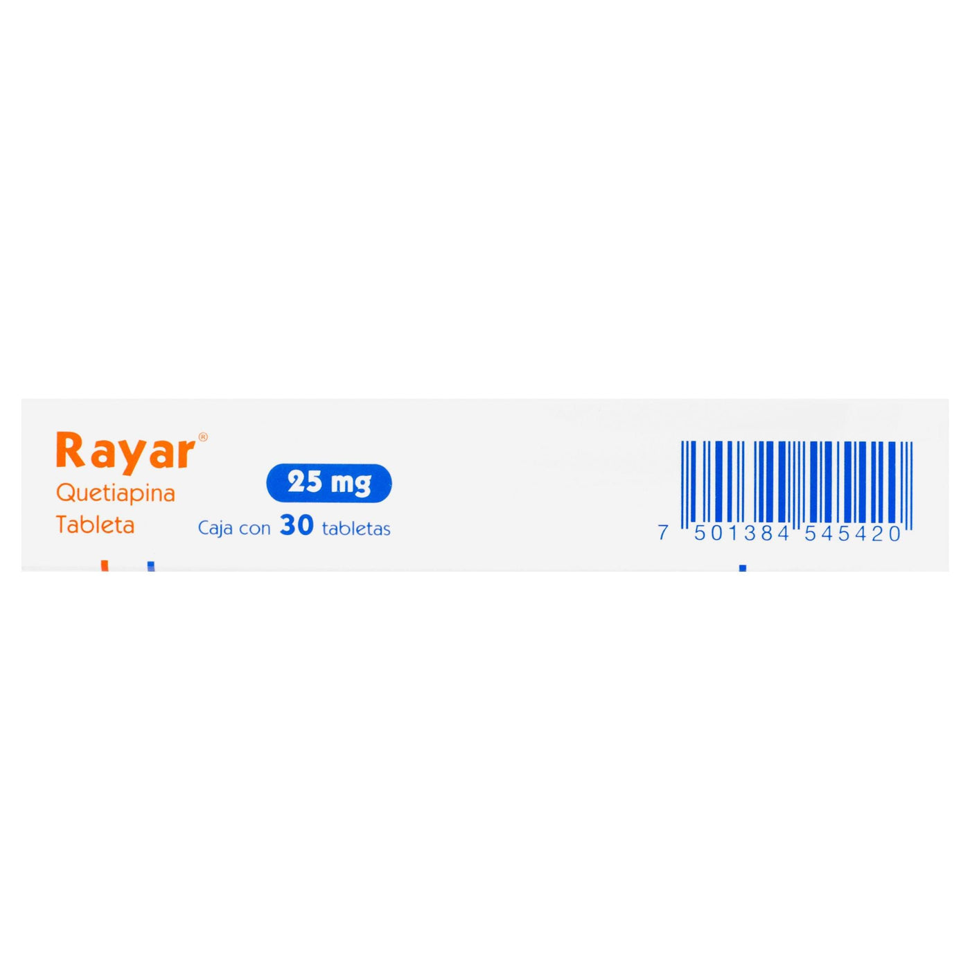 Rayar 25Mg Con 30 Tabletas (Quetiapina) — WeCare Pharma