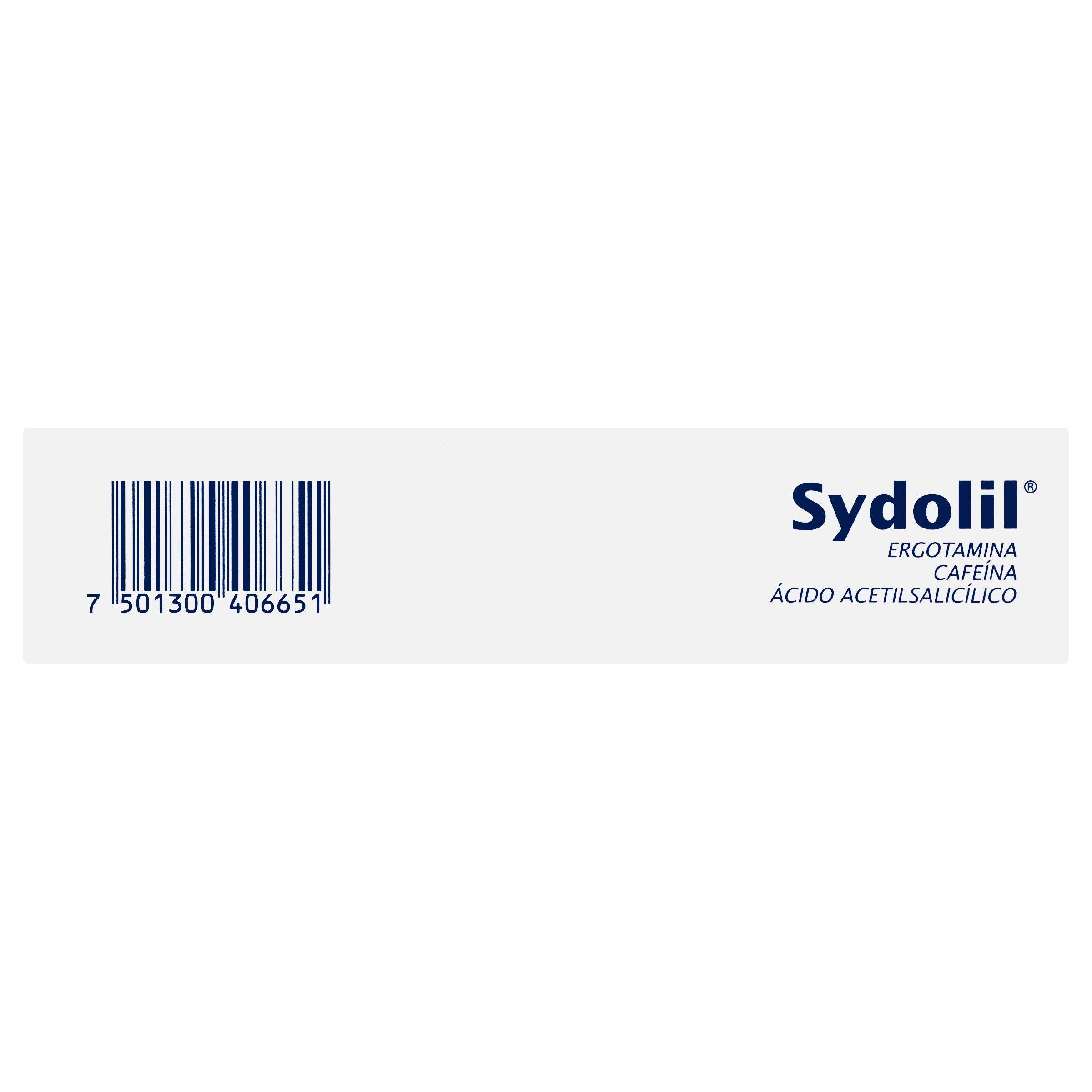 Sydolil (Ergotamina/Cafeina/Acido Acetilsalicilico) Tabletas 1Mg/50Mg ...