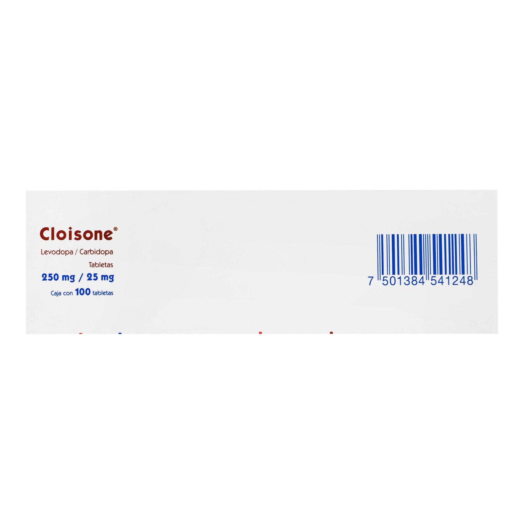 Cloisone 250Mg/25Mg Con 100 Tabletas (Levodopa/Carbidopa) — WeCare Pharma
