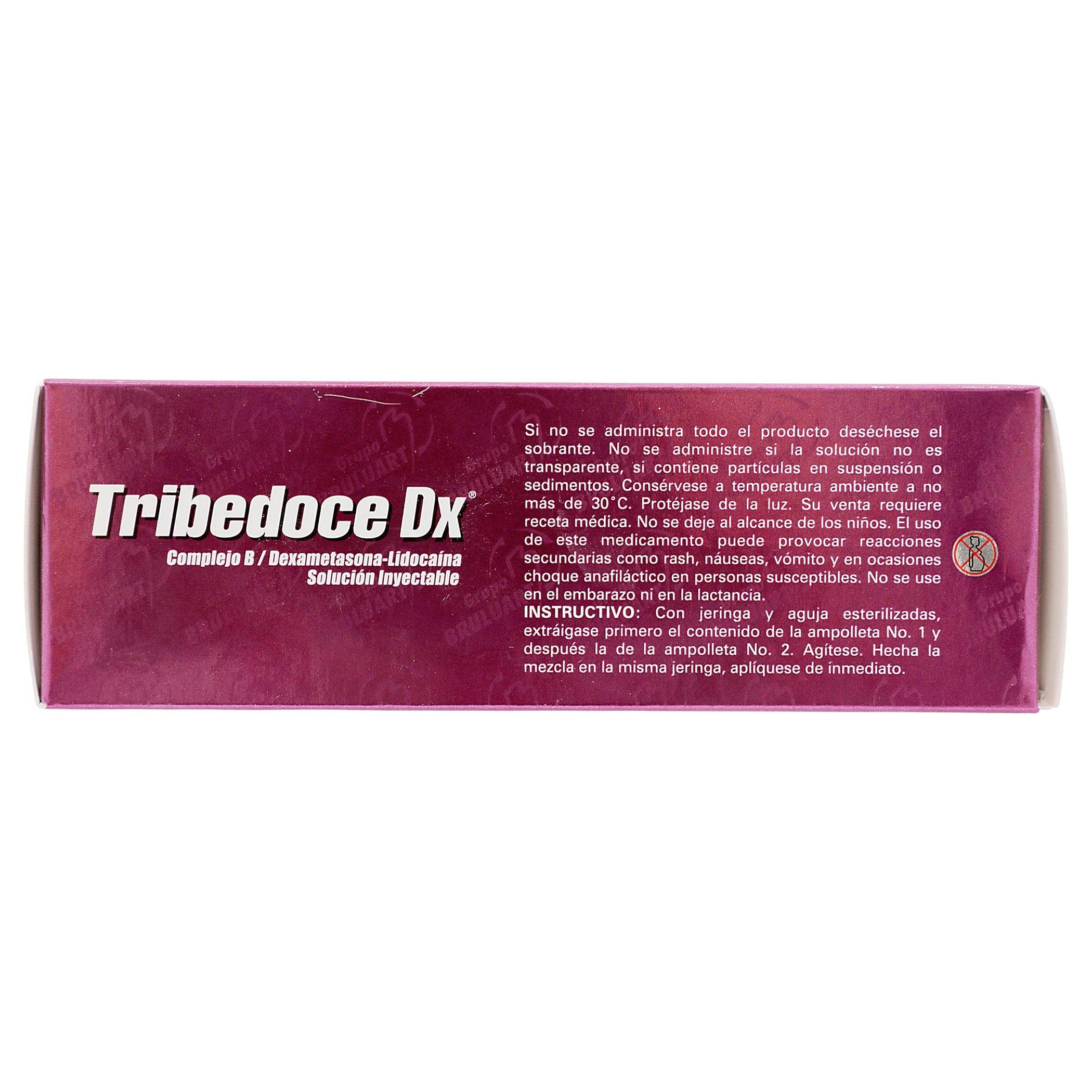 Tribedoce Dx 2Ml Con 3 Ampulas (Complejo B/Dexametasona/Lidocaina ...
