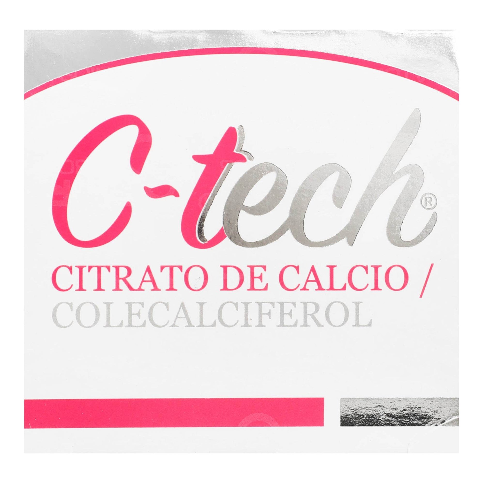 C-Tech 1495Mg/2Mg Con 60 Tabletas (Calcio/Colecalciferol) — WeCare Pharma