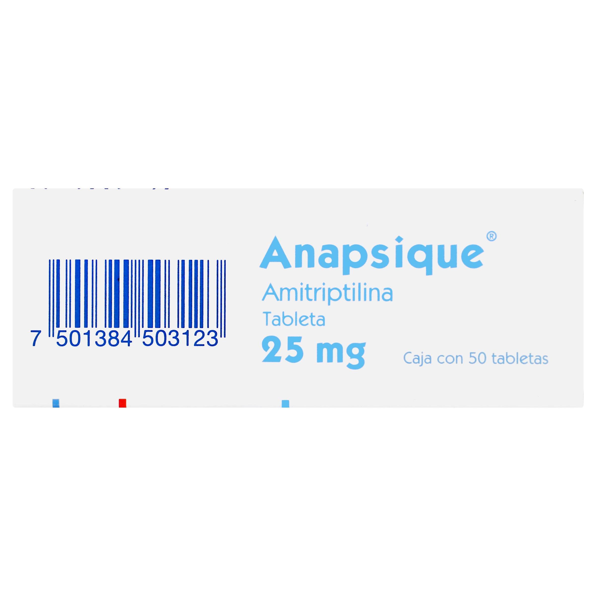 Anapsique (Amitriptilina) Tabletas 25Mg Con 50 — WeCare Pharma