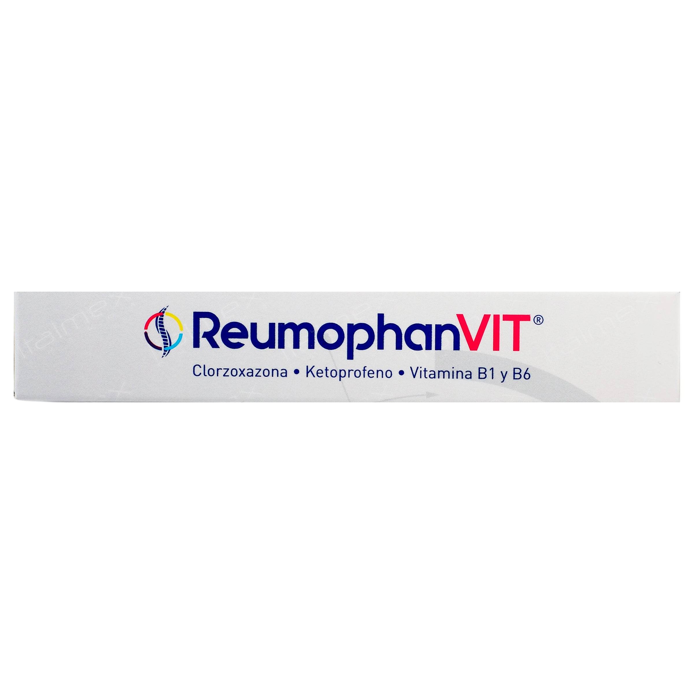 Reumophan Vit 250Mg/50Mg/50Mg/50Mg Con 20 Tabletas (Clorz/Ketop/Tiamin ...