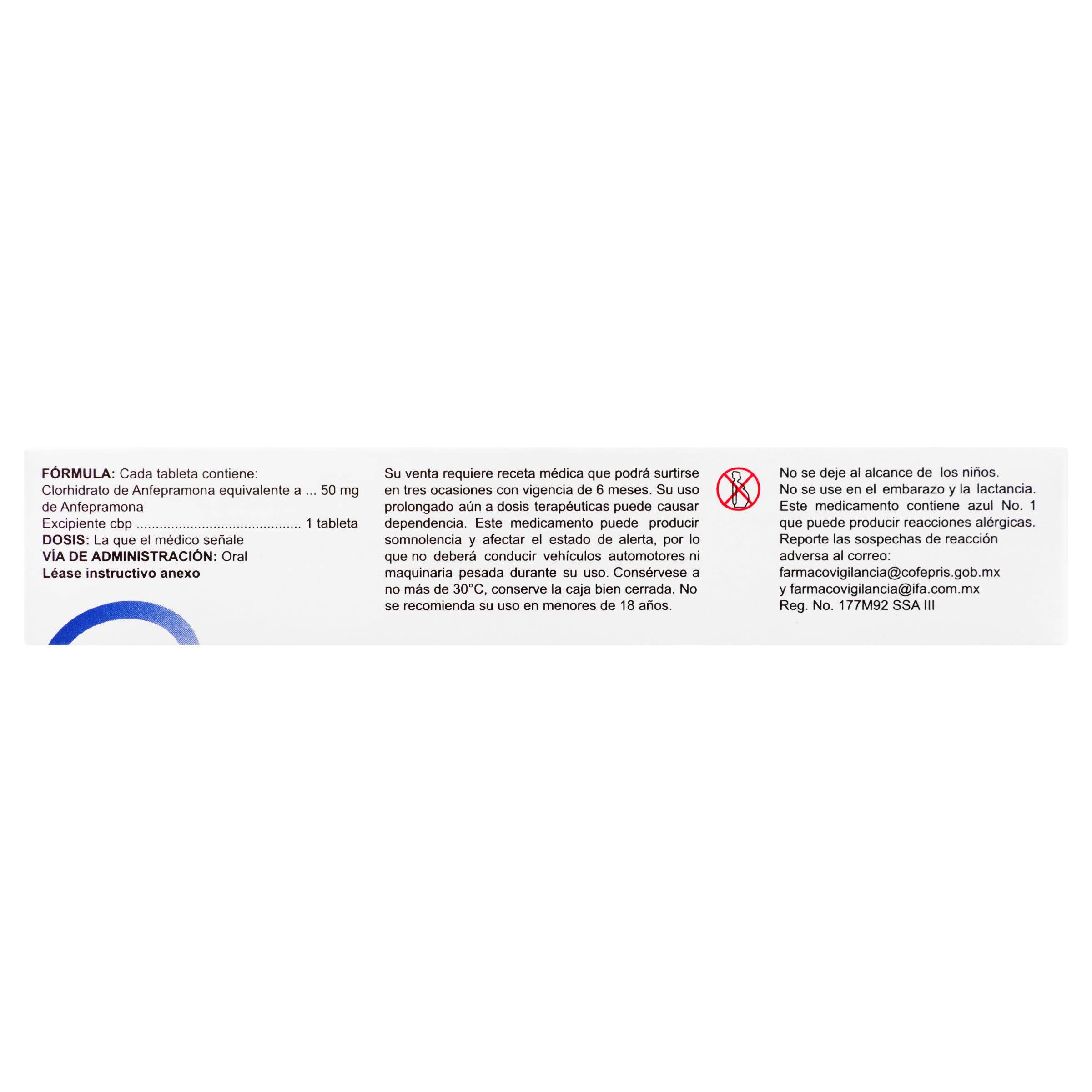 Ifa Norex (Anfepramona) Tabletas 50Mg Con 30 — WeCare Pharma