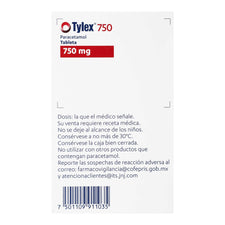Tylex 750Mg Con 40 Tabletas (Paracetamol) — WeCare Pharma