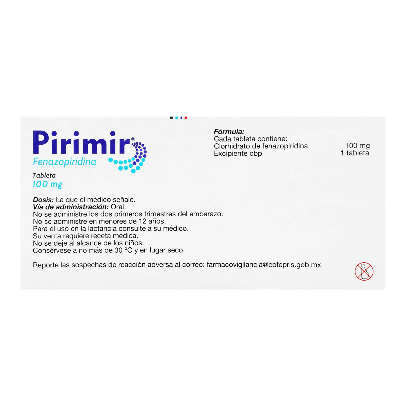 Pirimir 100Mg Con 24 Tabletas (Fenazopiridina) — WeCare Pharma