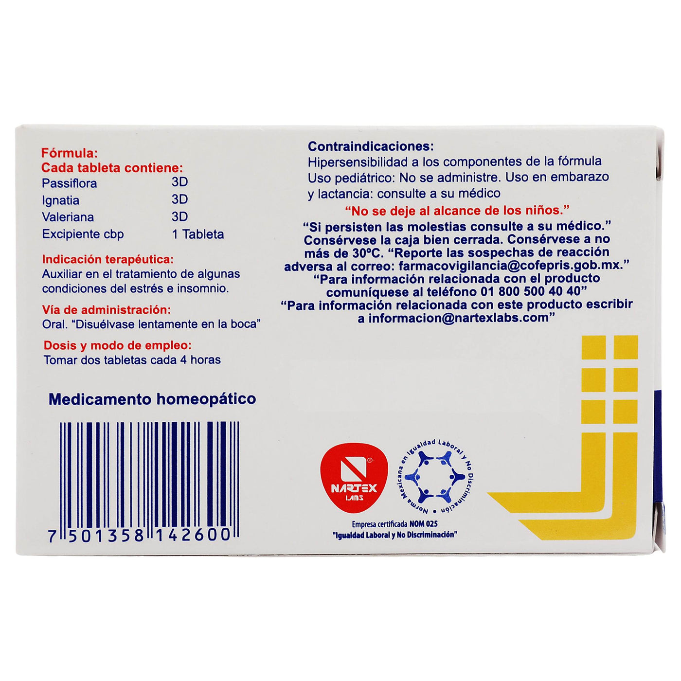 Simplex Con 60 Tabletas (Passiflora/Ignatia/Valeriana) — WeCare Pharma