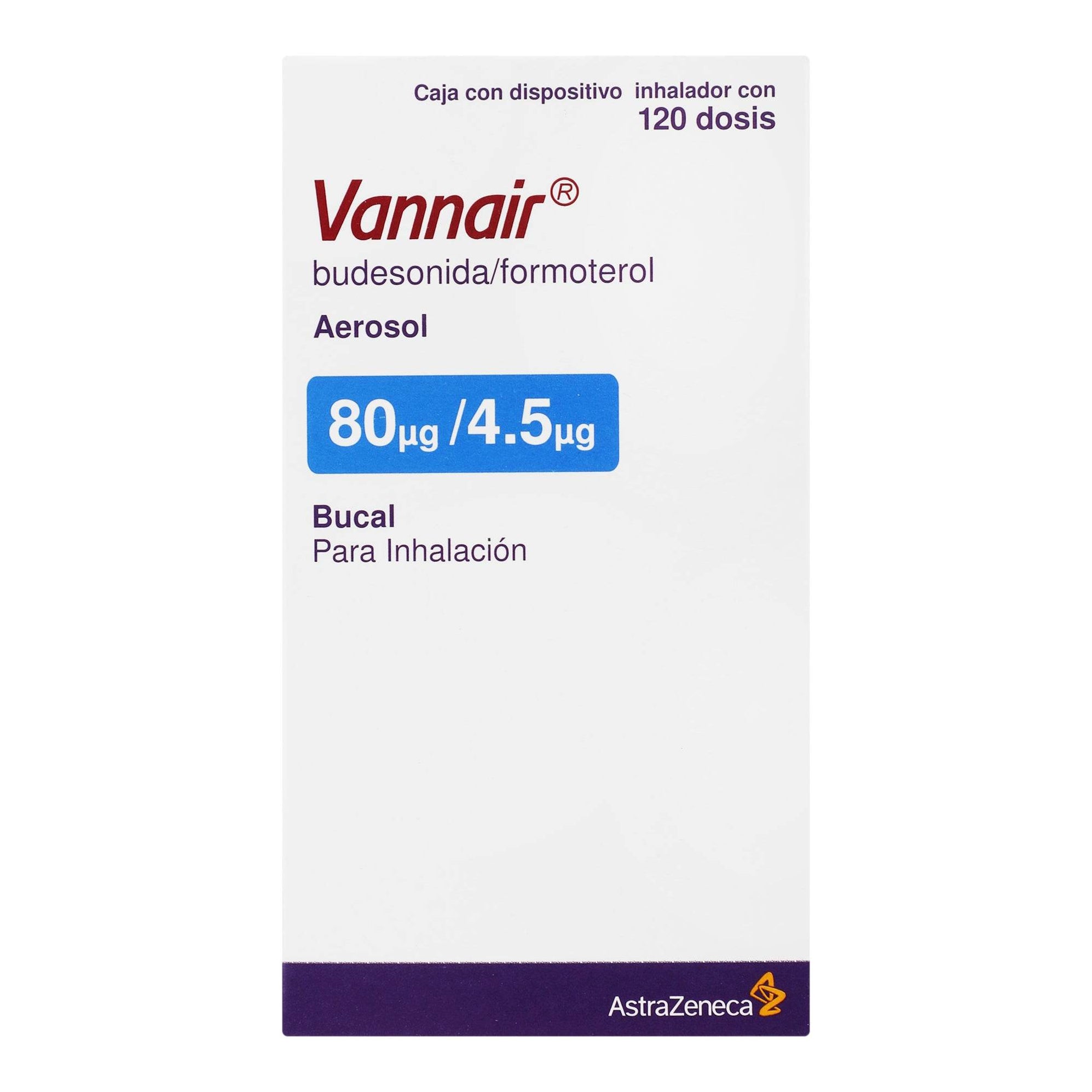 Vannair Aerosol 80Mcg/4.5Mcg 120D (Budesonida/Formoterol) — WeCare Pharma