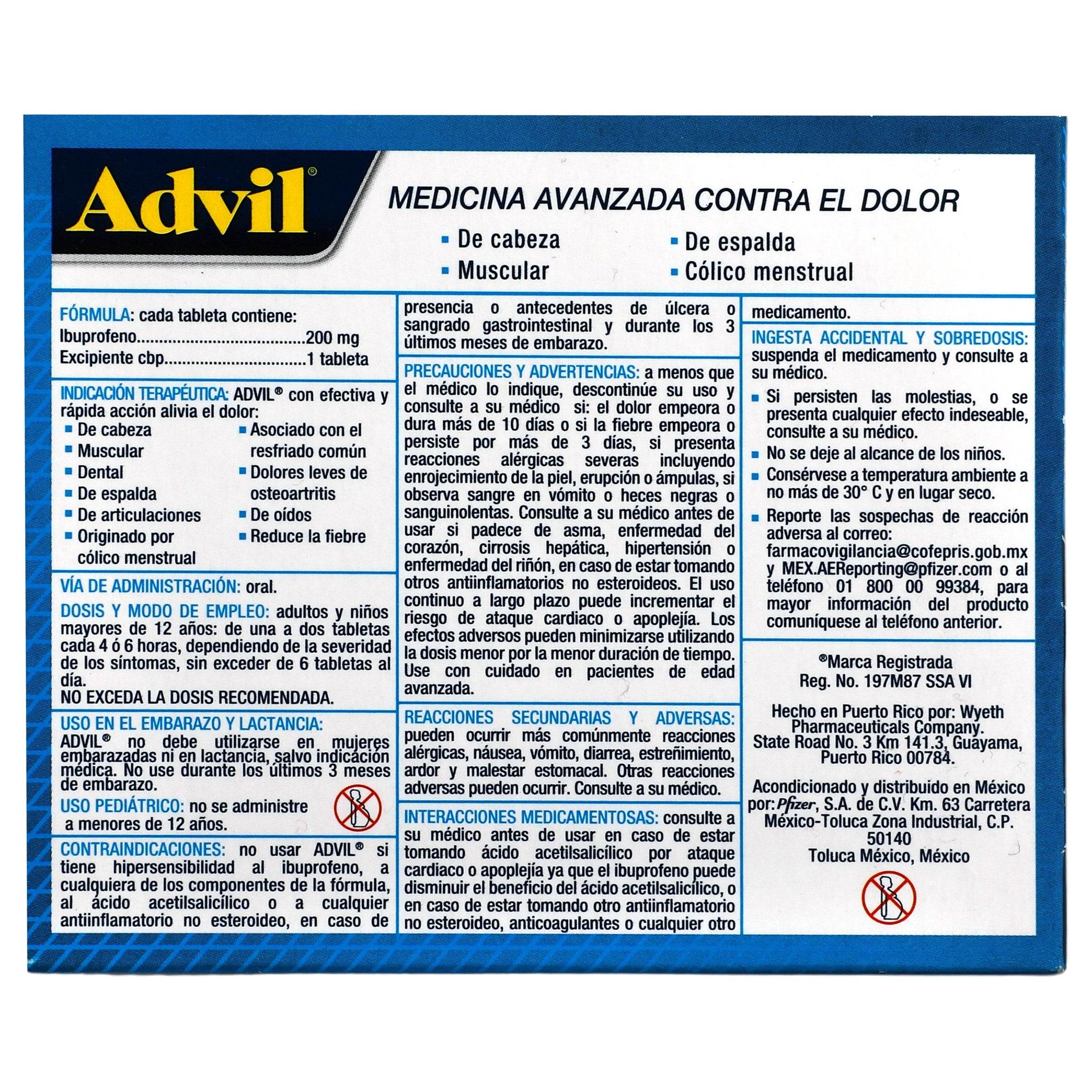 Advil 200Mg Con 12 Tabletas (Ibuprofeno) — WeCare Pharma