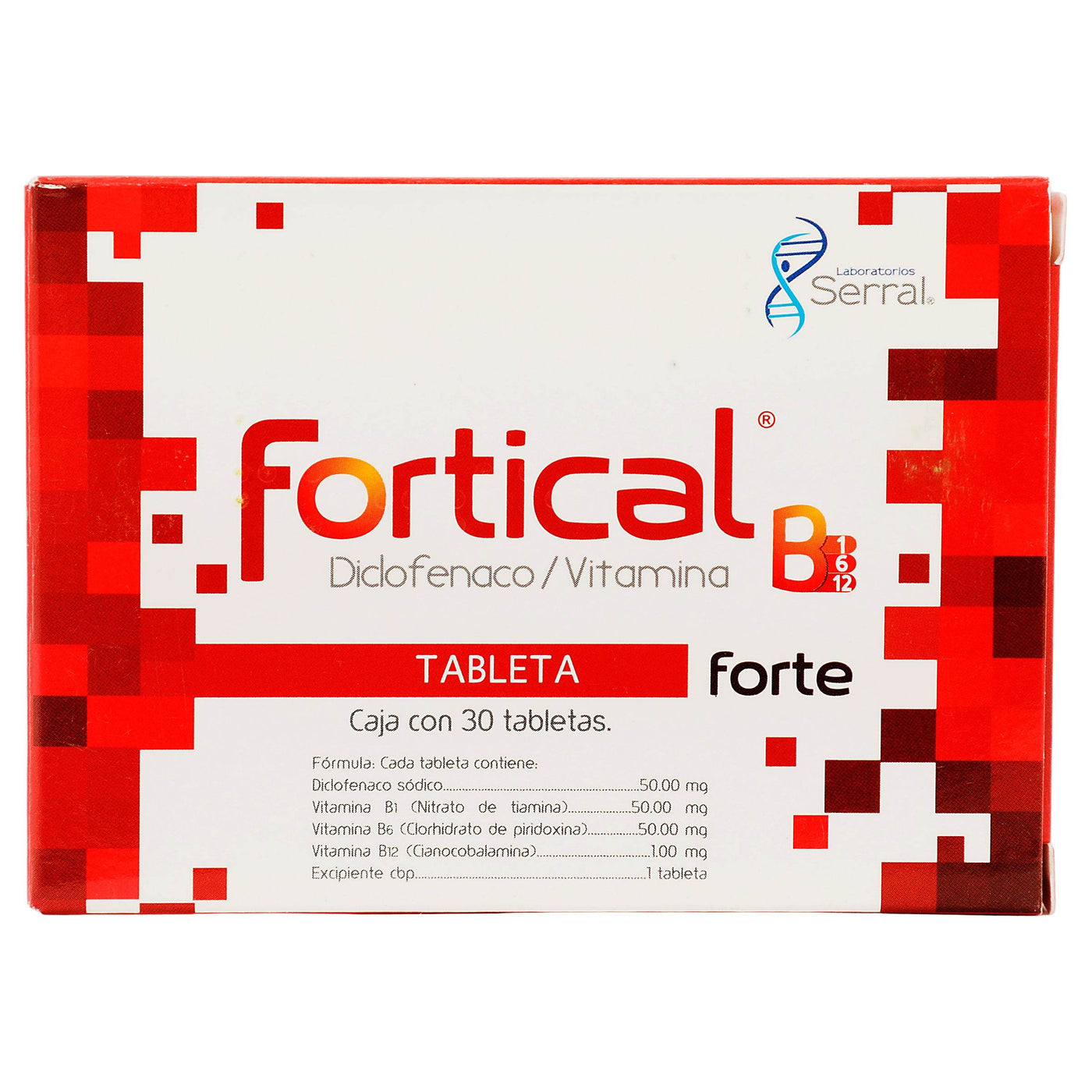 Fortical Forte 50/50/50Mg Con 30 Tabletas (Diclofenaco/Vitamina B ...