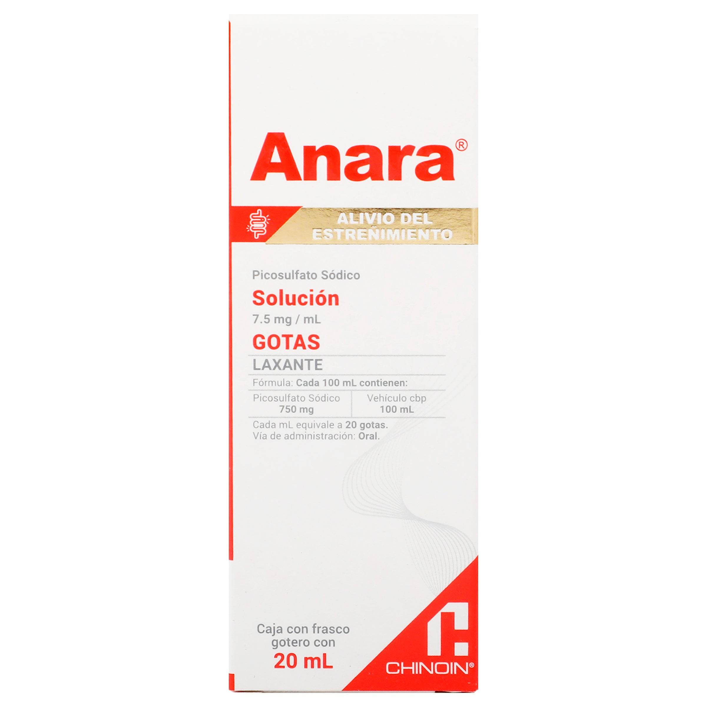 Anara Solución Gotas 7.5Mg/Ml (Picosulfato Sodico) — WeCare Pharma