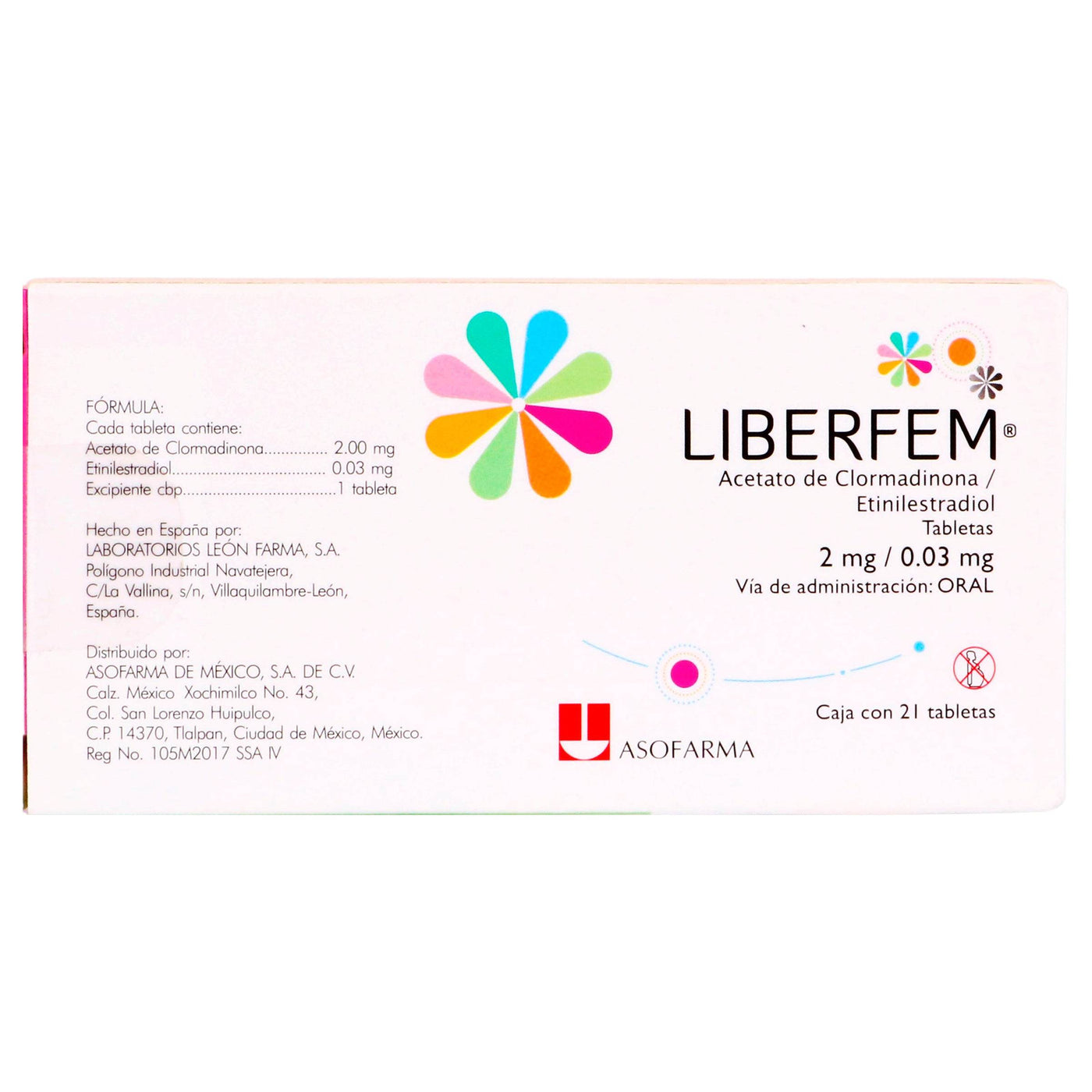Liberfem 2Mg/0.03Mg Con 21 Tabletas (Acetato De Clormadinona) — WeCare ...