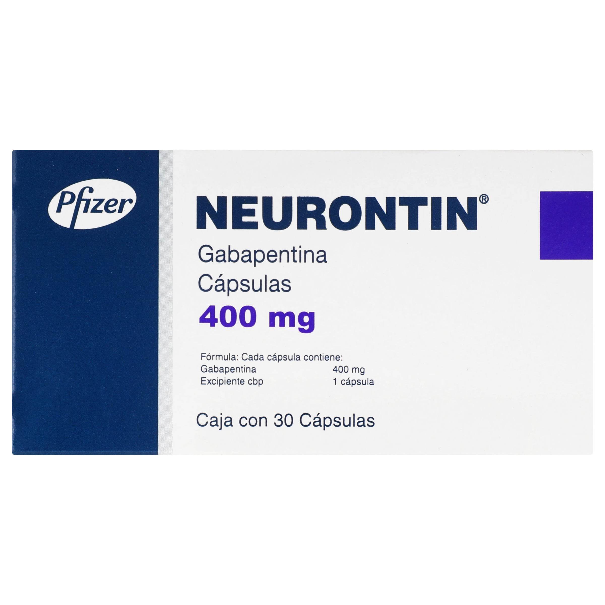 Neurontin 400Mg Con 30 Capsulas (Gabapentina) — WeCare Pharma