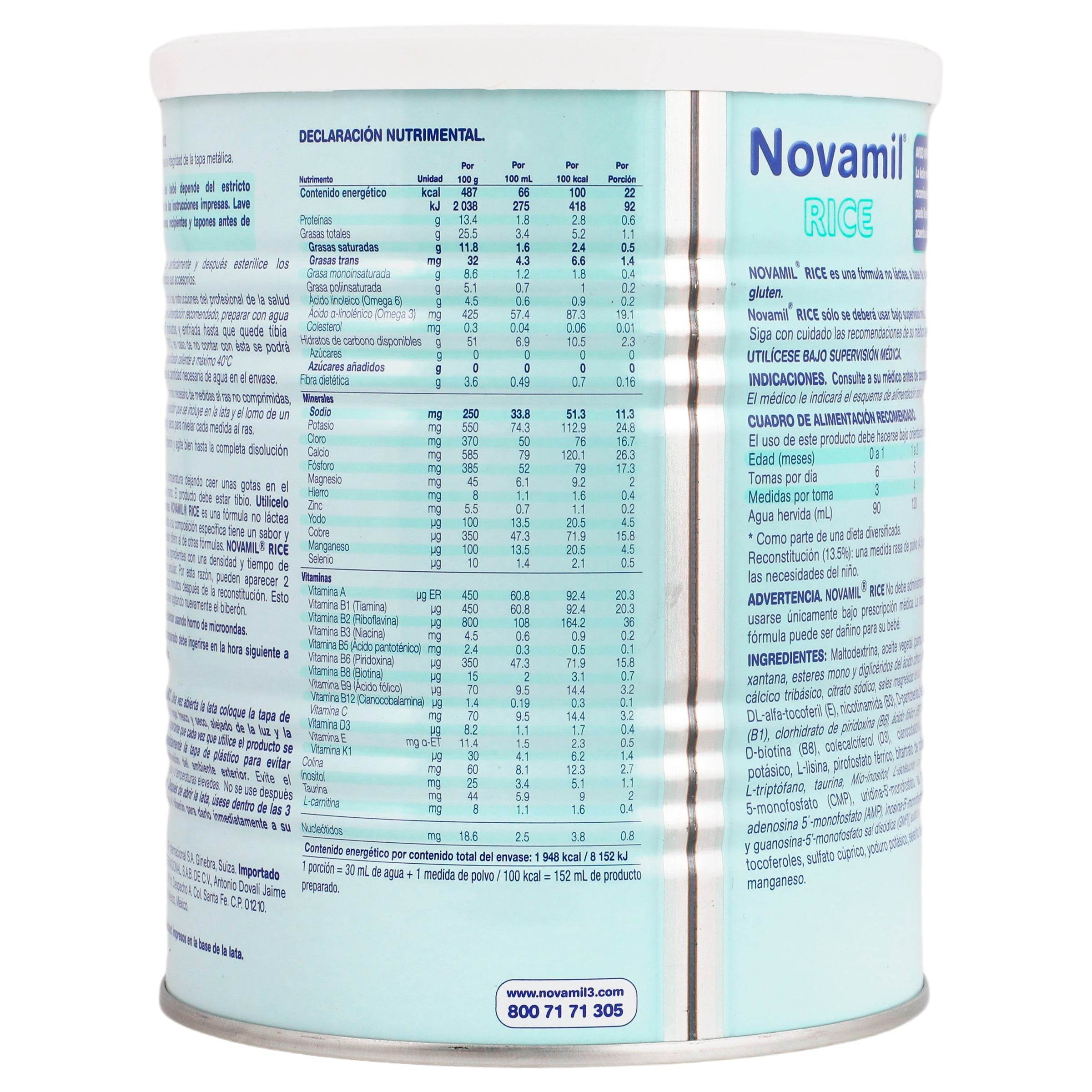 Novamil Rice Lata 400G (Form Lactea) — WeCare Pharma