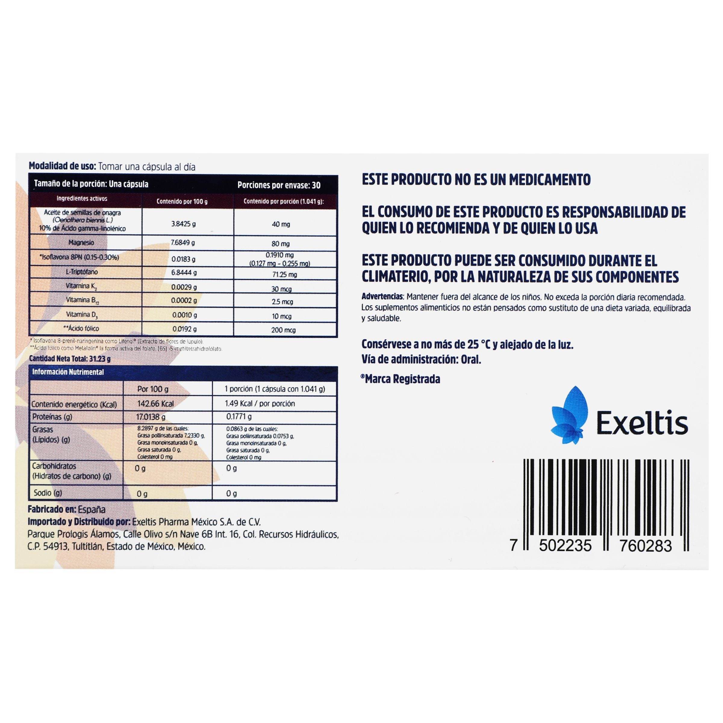 Idylla 31.23G Con 30 Capsulas (Onafra/Lupulo/Tritofano/Vitaminas Y Min ...