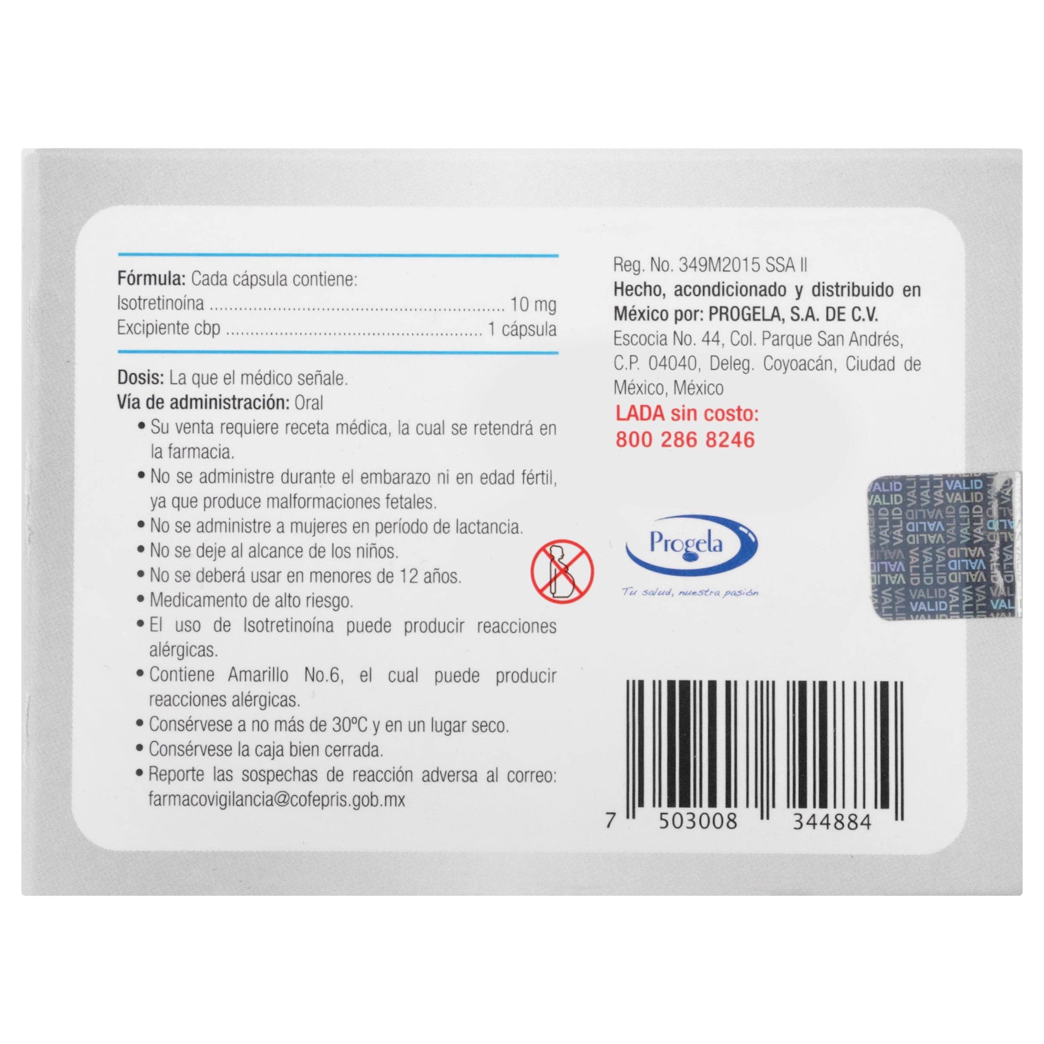 Gelcupro (Isotretinoina) Capsulas 10Mg Con 30 — WeCare Pharma