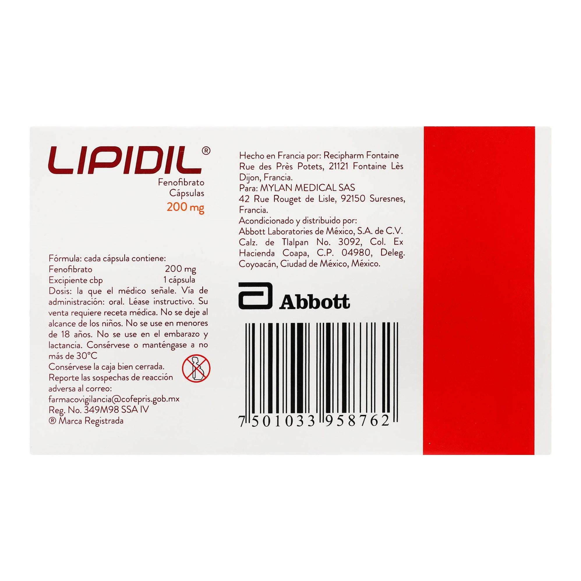 Lipidil 200Mg Con 28 Capsulas (Fenofibrato) — WeCare Pharma