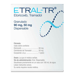 Etral-Tr Granulado 90Mg/50Mg Con 14 Sobres (Etoricoxib/Tramadol ...