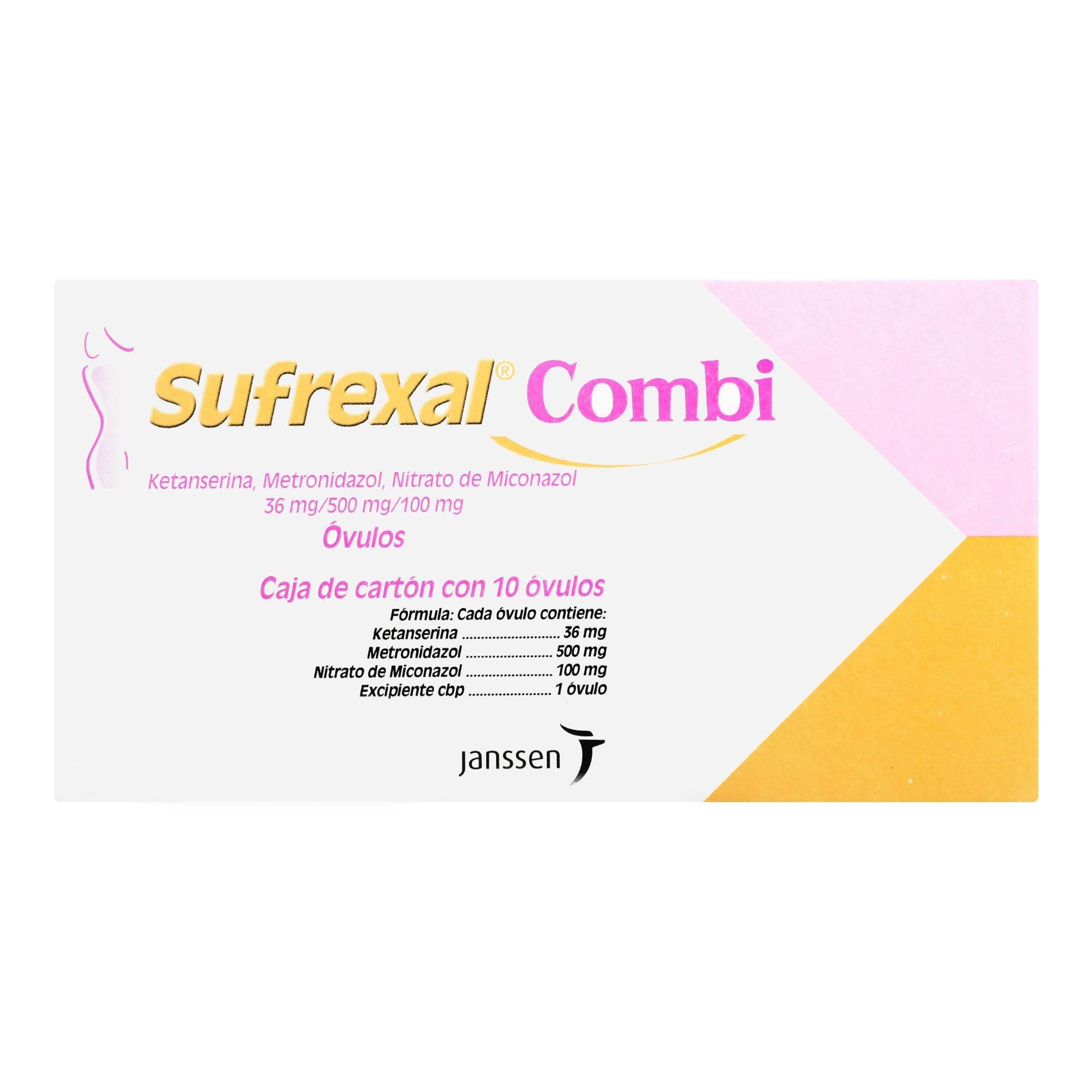 Sufrexal Combi Ovulos 36Mg/500Mg/100Mg Con 10 (Ketanserin/Metronidazol ...