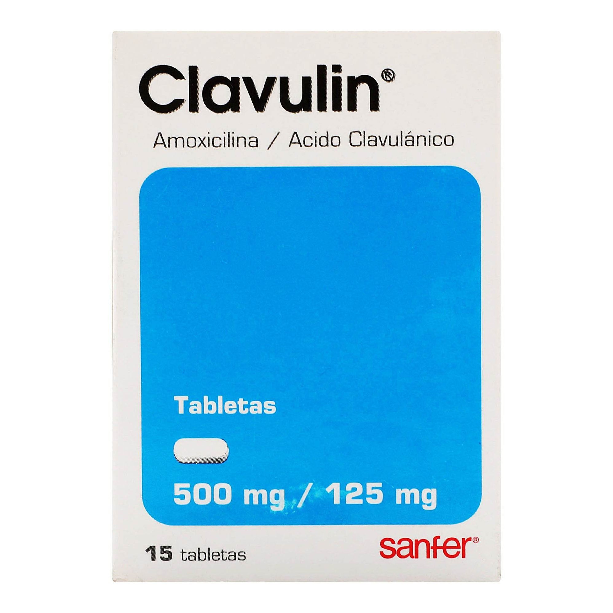 Clavulin 500Mg/125Mg Con 15 Tabletas (Amoxicilina/Acido Clavulanico ...