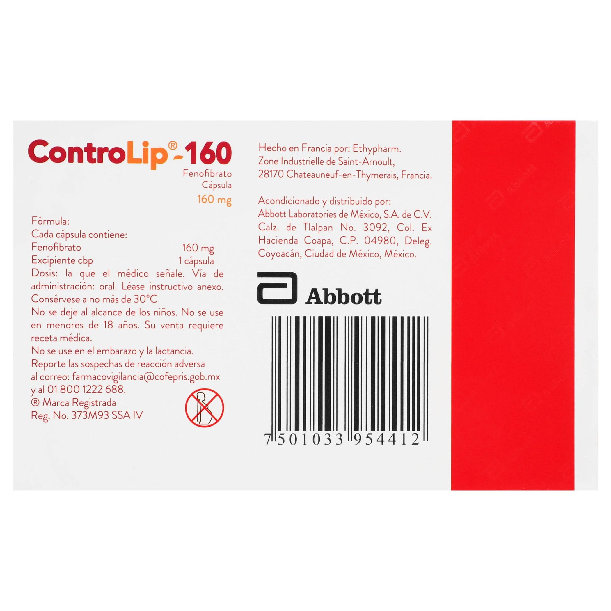 Controlip-160 160Mg Con 30 Capsulas (Fenofibrato) — WeCare Pharma