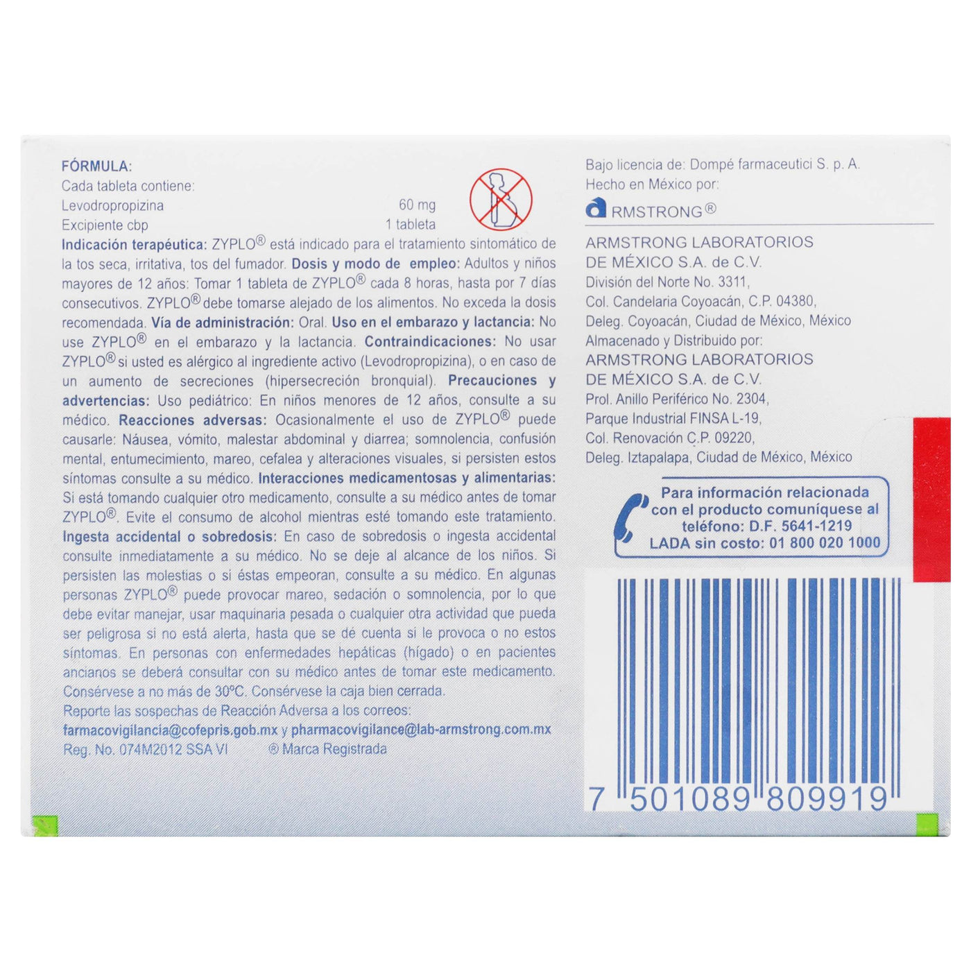 Zyplo 60Mg Con 20 Tabletas (Levodropropizina) — WeCare Pharma