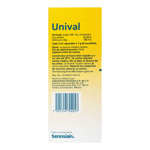 Unival Suspensión 1G/5Ml 230Ml (Sucralfato) — WeCare Pharma