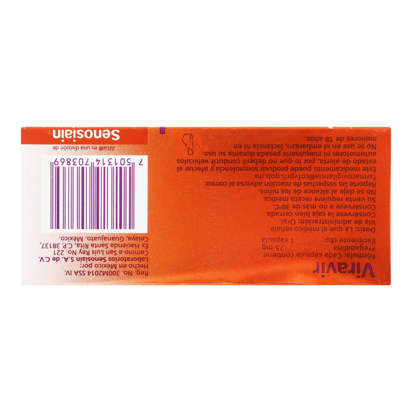 Viravir 75Mg Con 28 Capsulas (Pregabalina) — WeCare Pharma