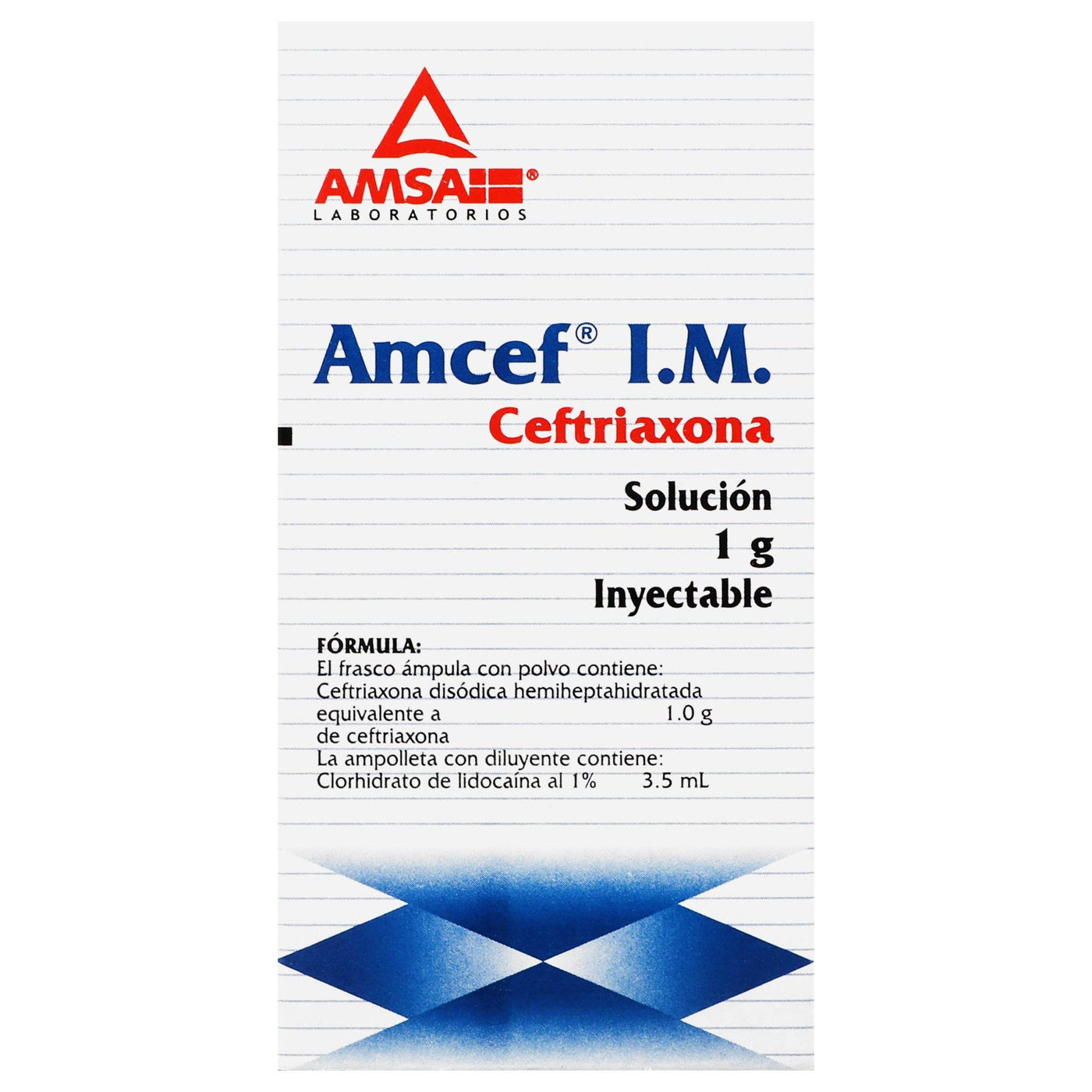 Amcef Im 1G Ampulas (Ceftriaxona) — WeCare Pharma