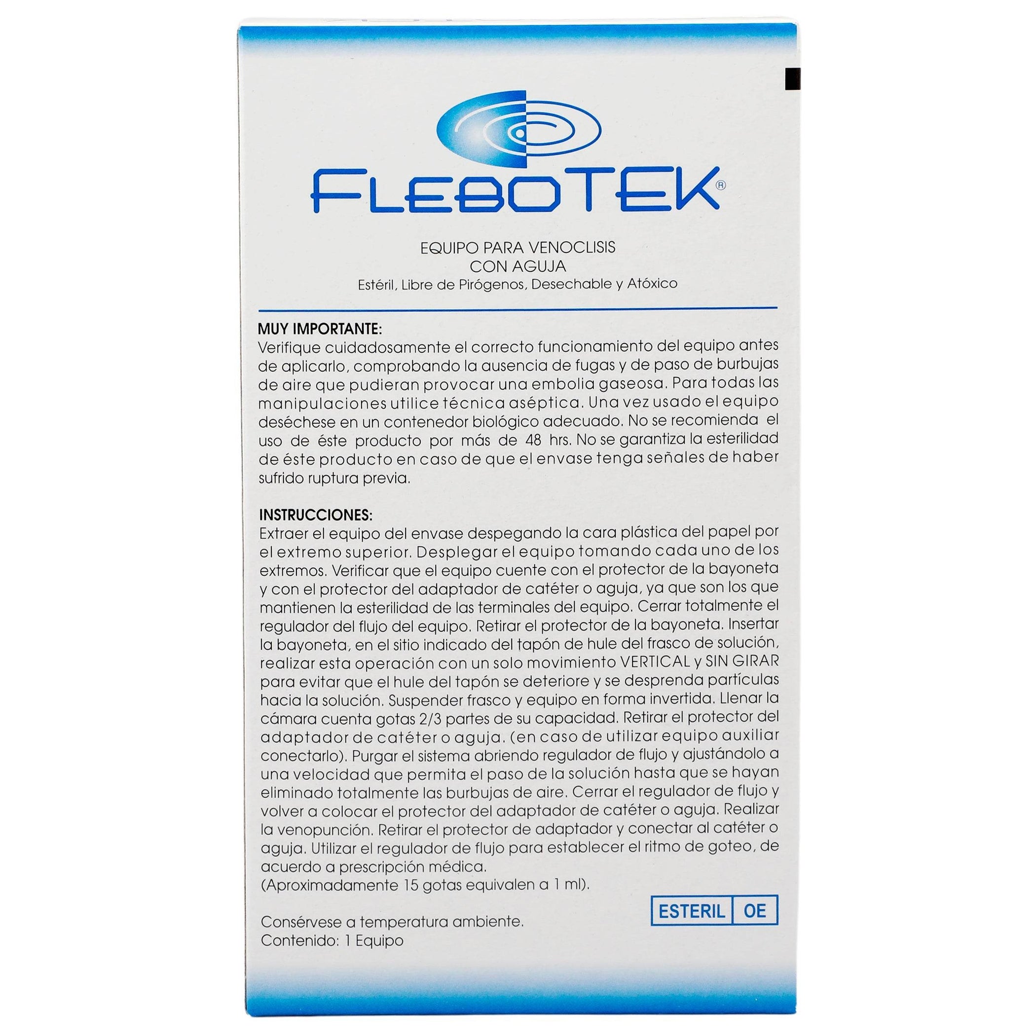 Equipo Para Venoclisis Con Aguja Flebotek — WeCare Pharma