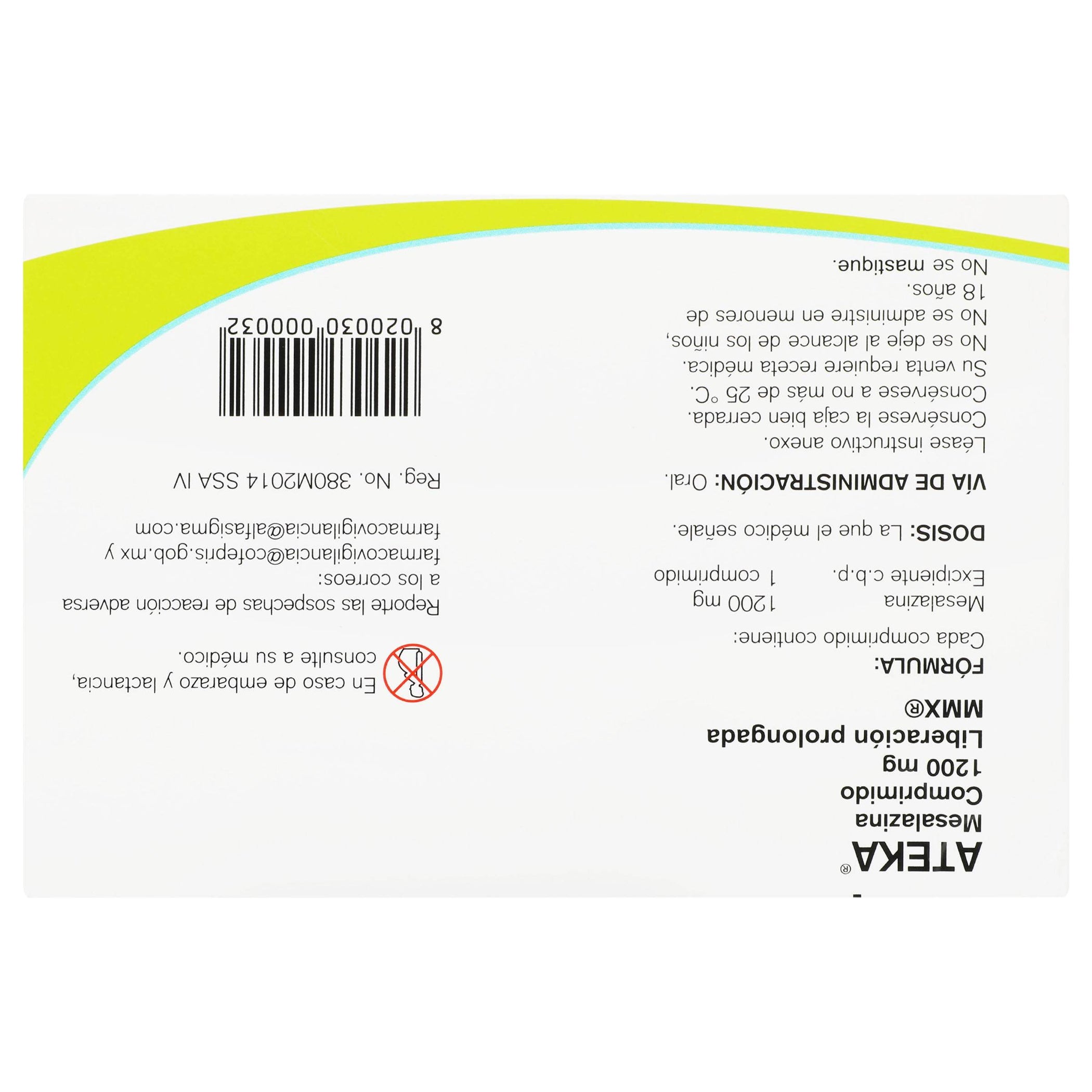 Ateka 1200Mg Con 16 Comprimidos (Mesalazina) — WeCare Pharma