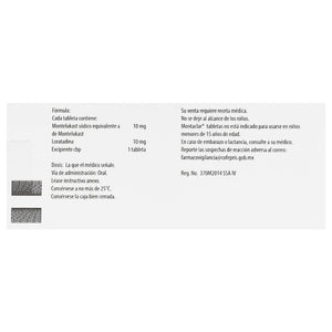 Montaclar 10Mg/10Mg Con 30 Tabletas (Montelukast/Loratadina) — WeCare ...