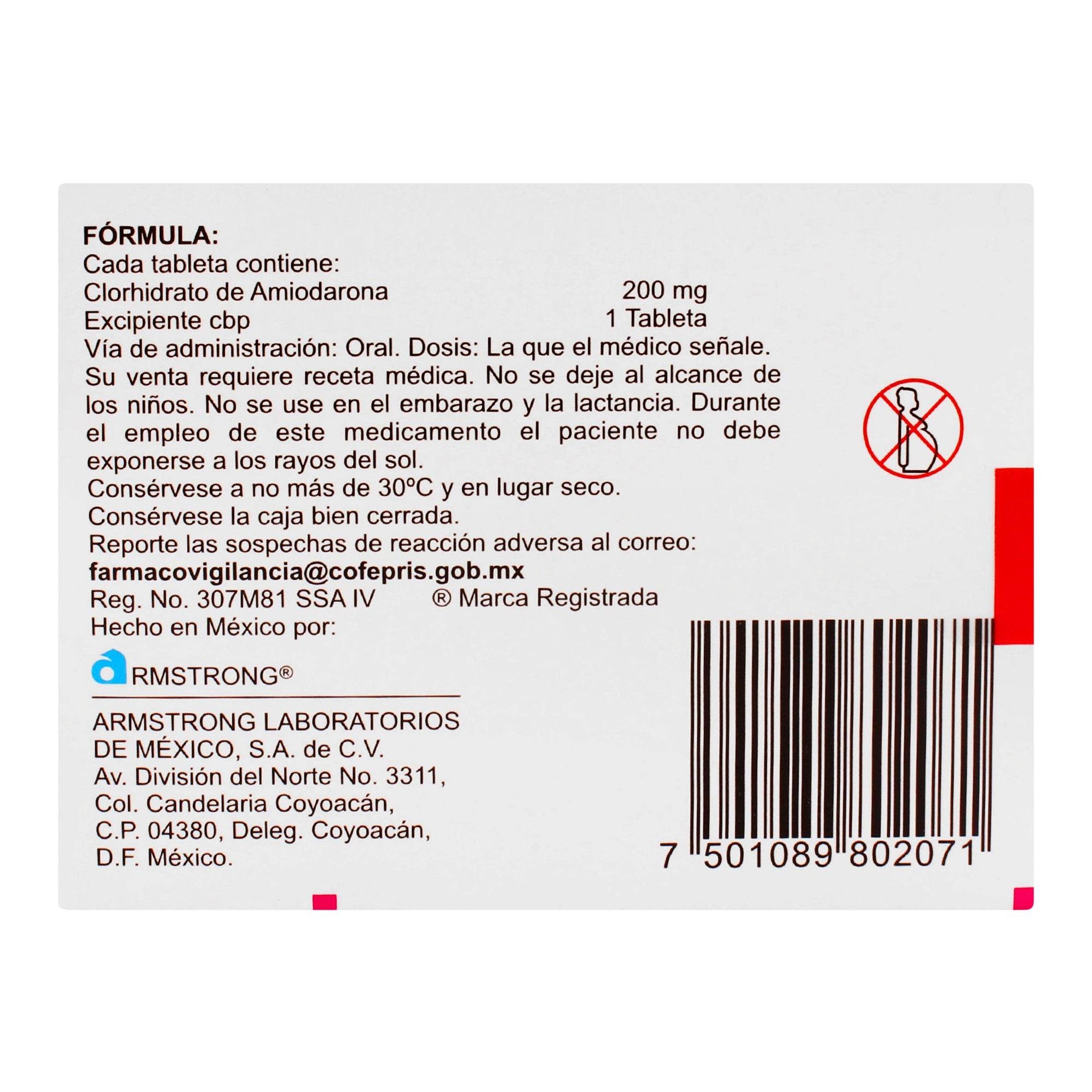Braxan 200Mg Con 20 Tabletas (Amiodarona) — WeCare Pharma